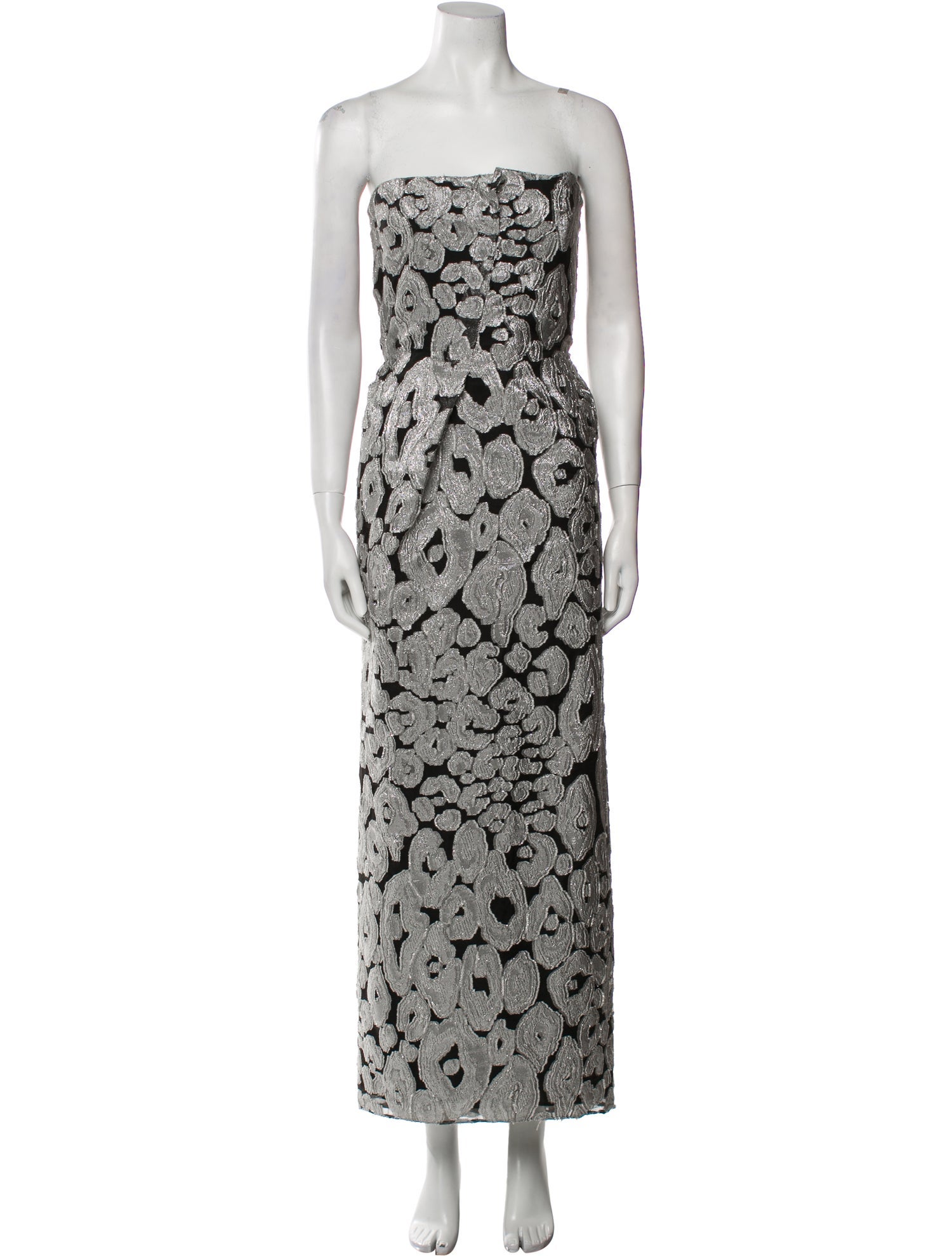 Roland Mouret Printed Long Dress - Silver Dresses, Clothing - ROL47661 ...