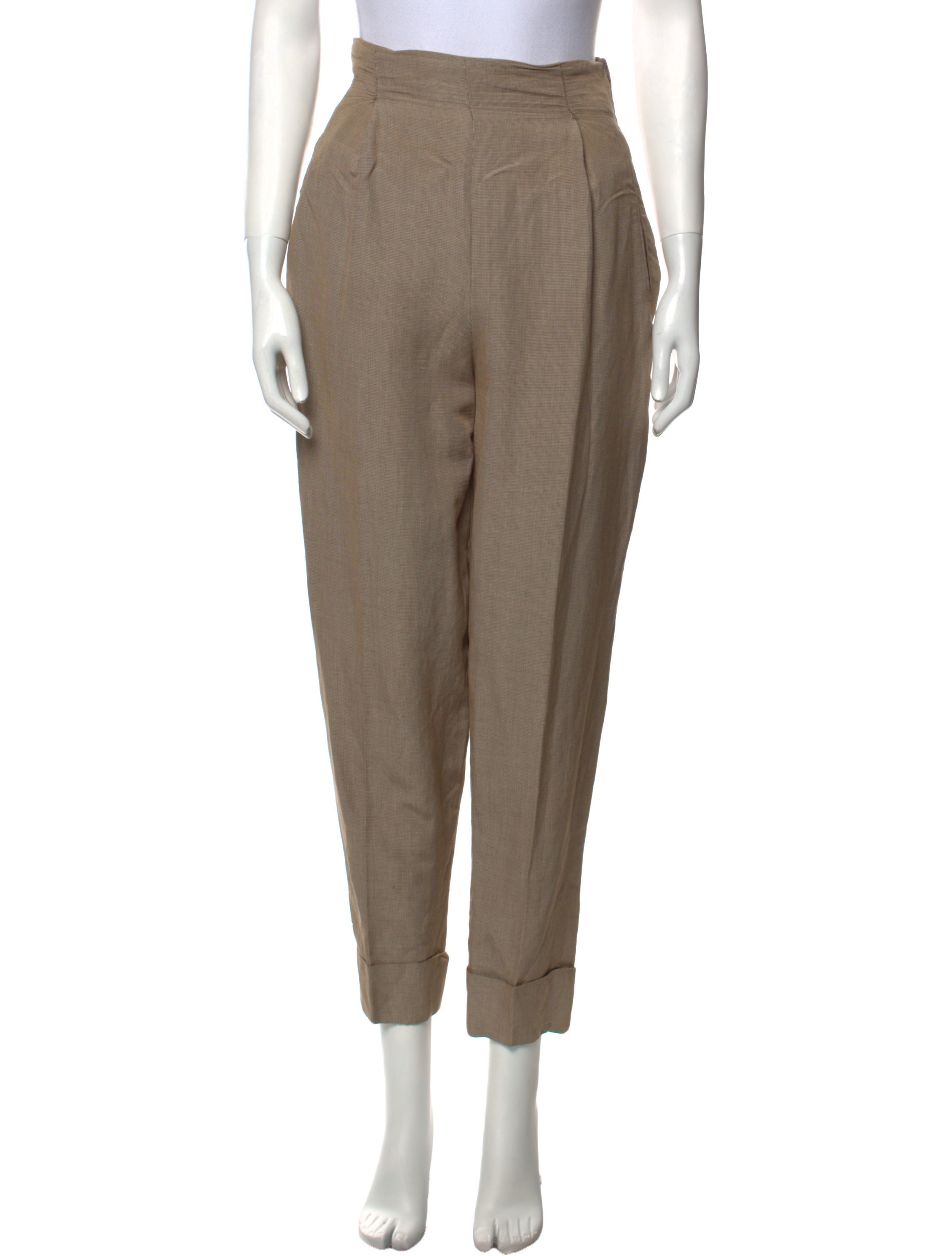 Romeo Gigli Straight Leg Pants - Brown, 13" Rise Pants, Clothing ...