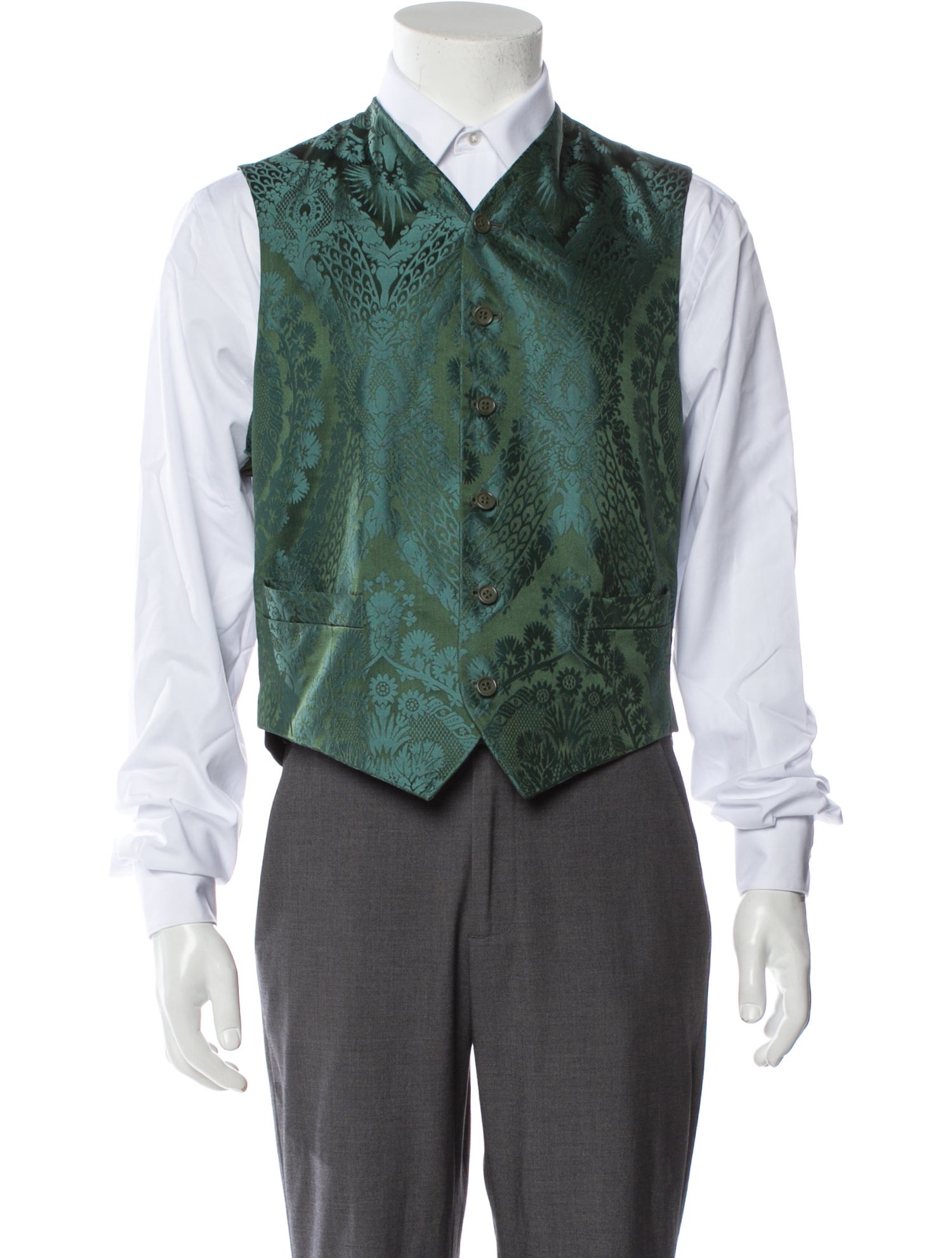 Romeo Gigli Vintage 1990's Suit Vest - Blue Suiting, Clothing ...