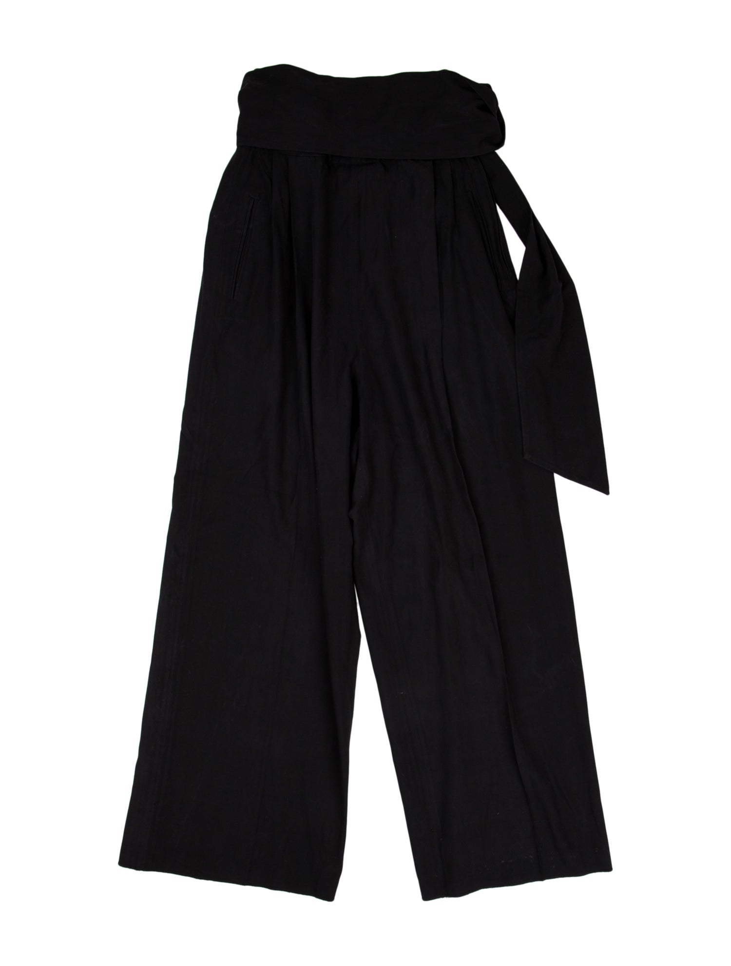 Romeo Gigli Vintage Wide Leg Pants - Black, 15.5" Rise Pants, Clothing ...