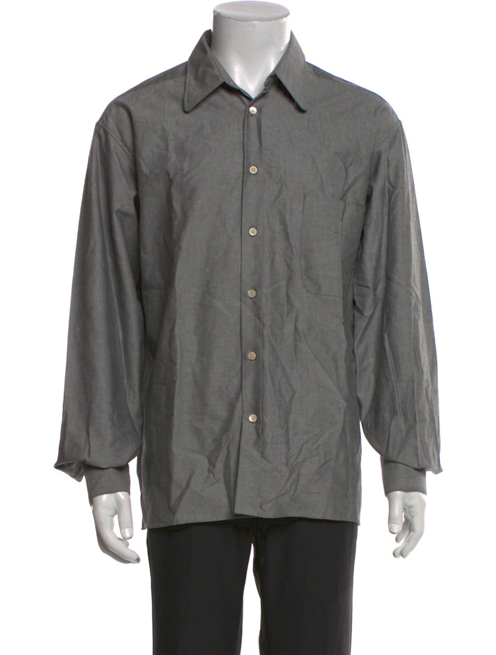 Romeo Gigli Vintage 1990's Dress Shirt w/ Tags - Grey Dress Shirts ...