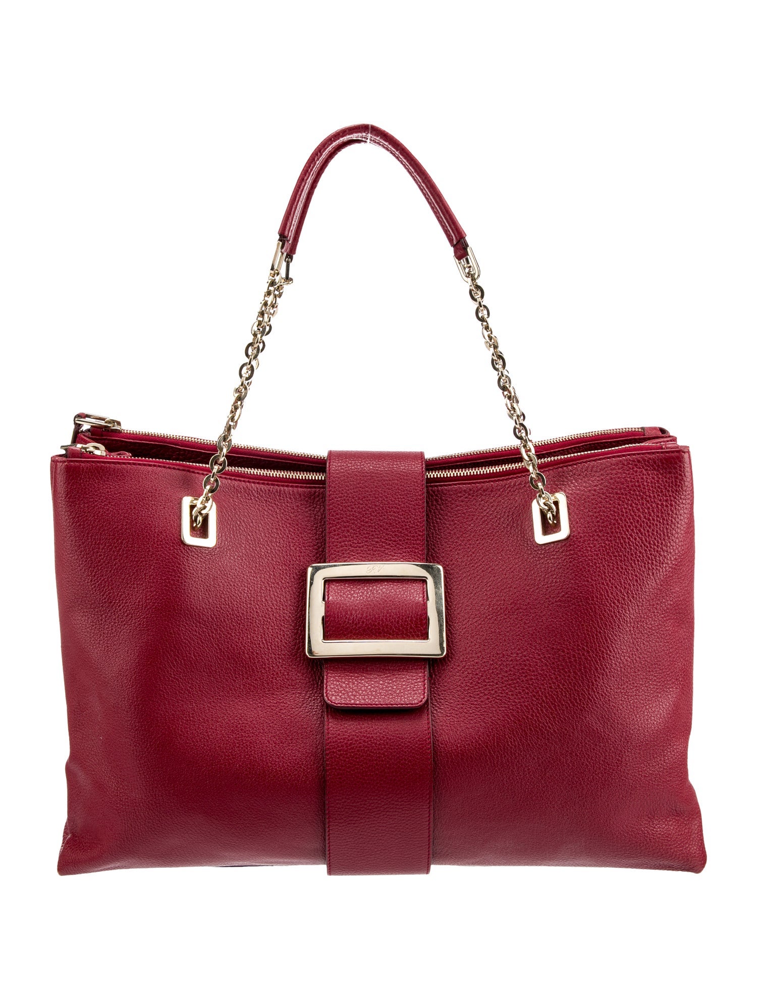 Roger Vivier Leather Tote Bag - Red Totes, Handbags - ROV57622 | The ...