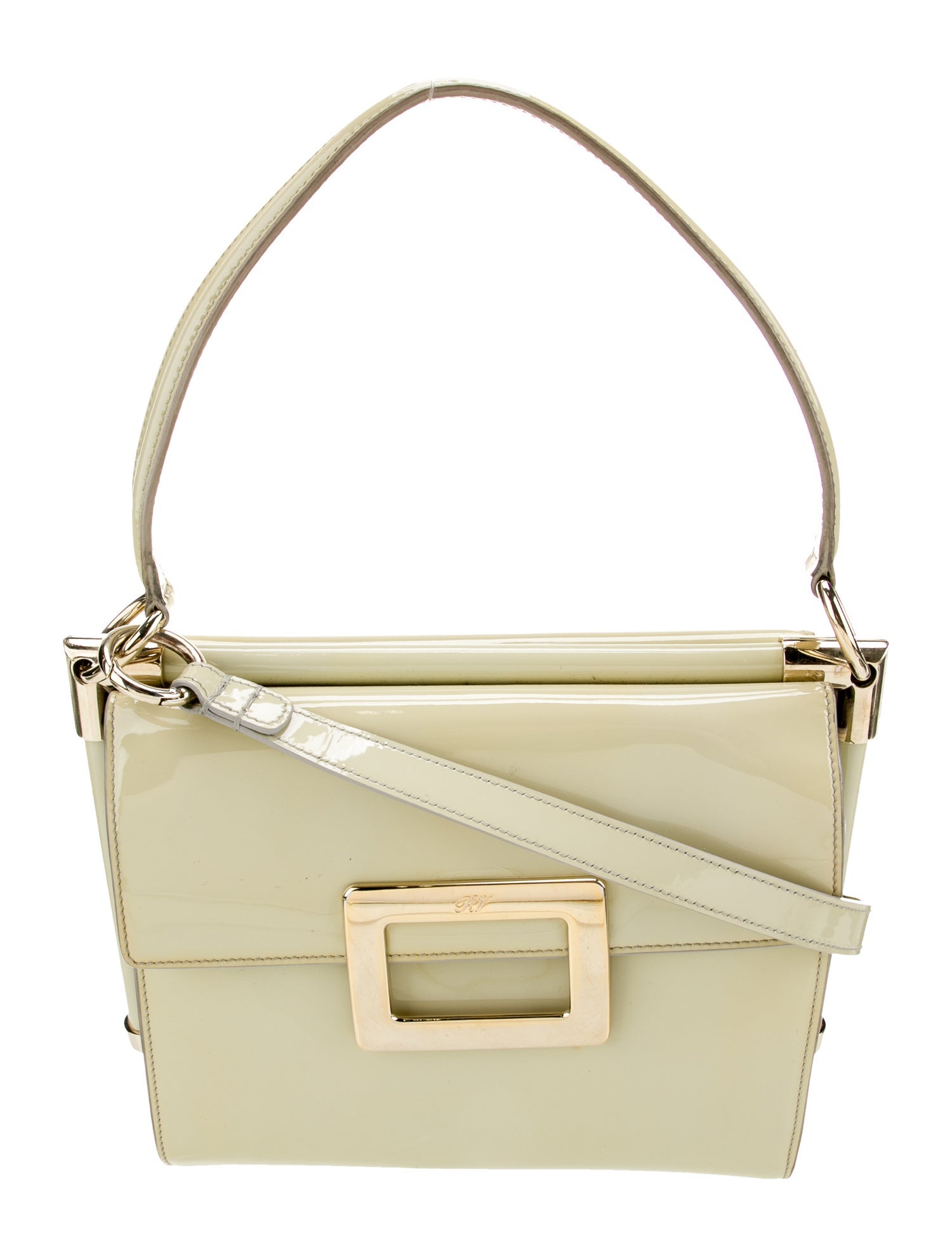 Roger Vivier Leather Top Handle Bag - Green Handle Bags, Handbags - ROV62767 | The RealReal