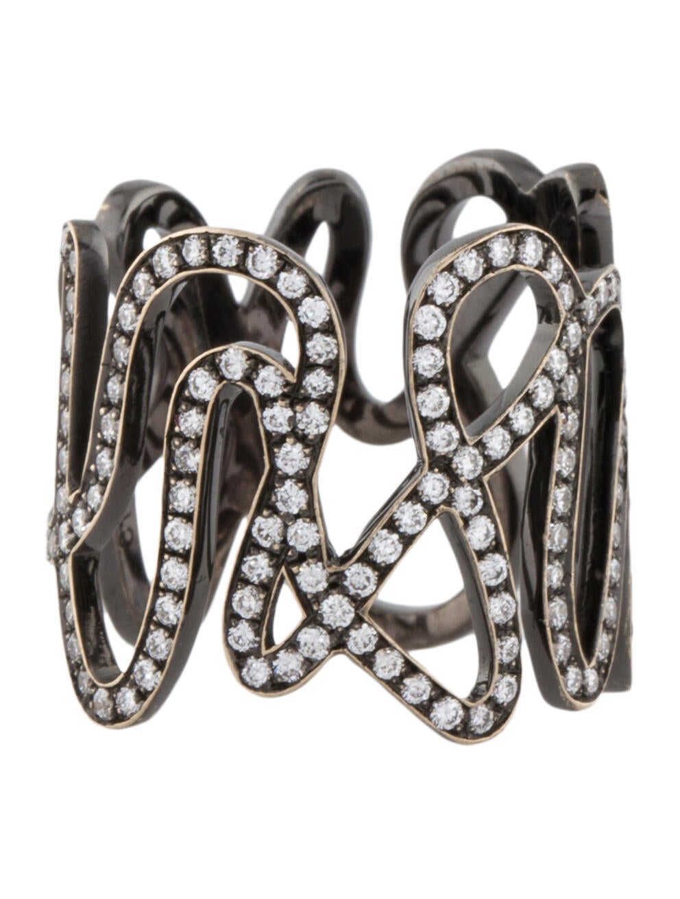 Repossi 18K Diamond White Noise Ring - 18K White Gold Band, Rings ...