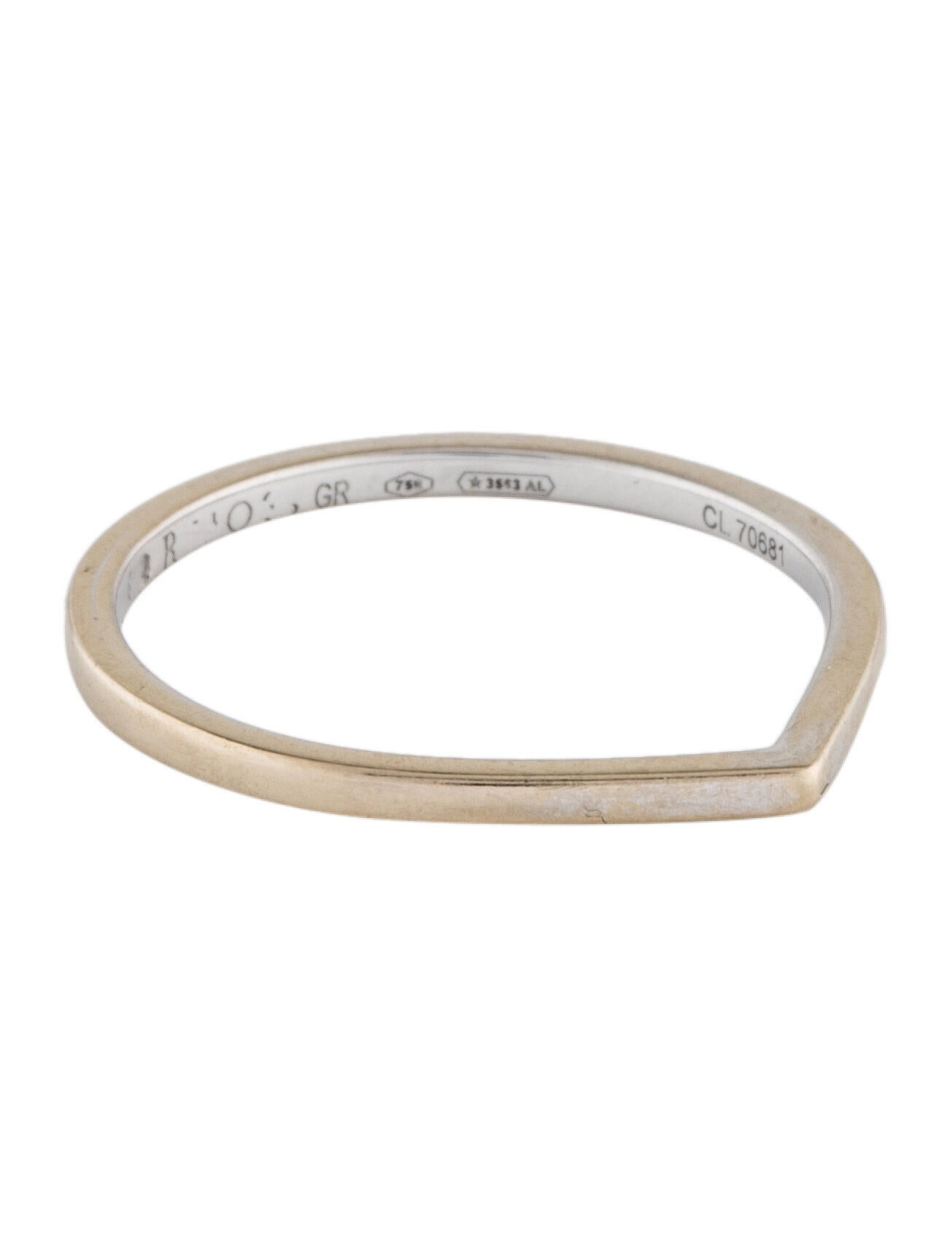 Repossi 18K Antifer Stack Band - Rhodium-Plated 18K White Gold Band ...