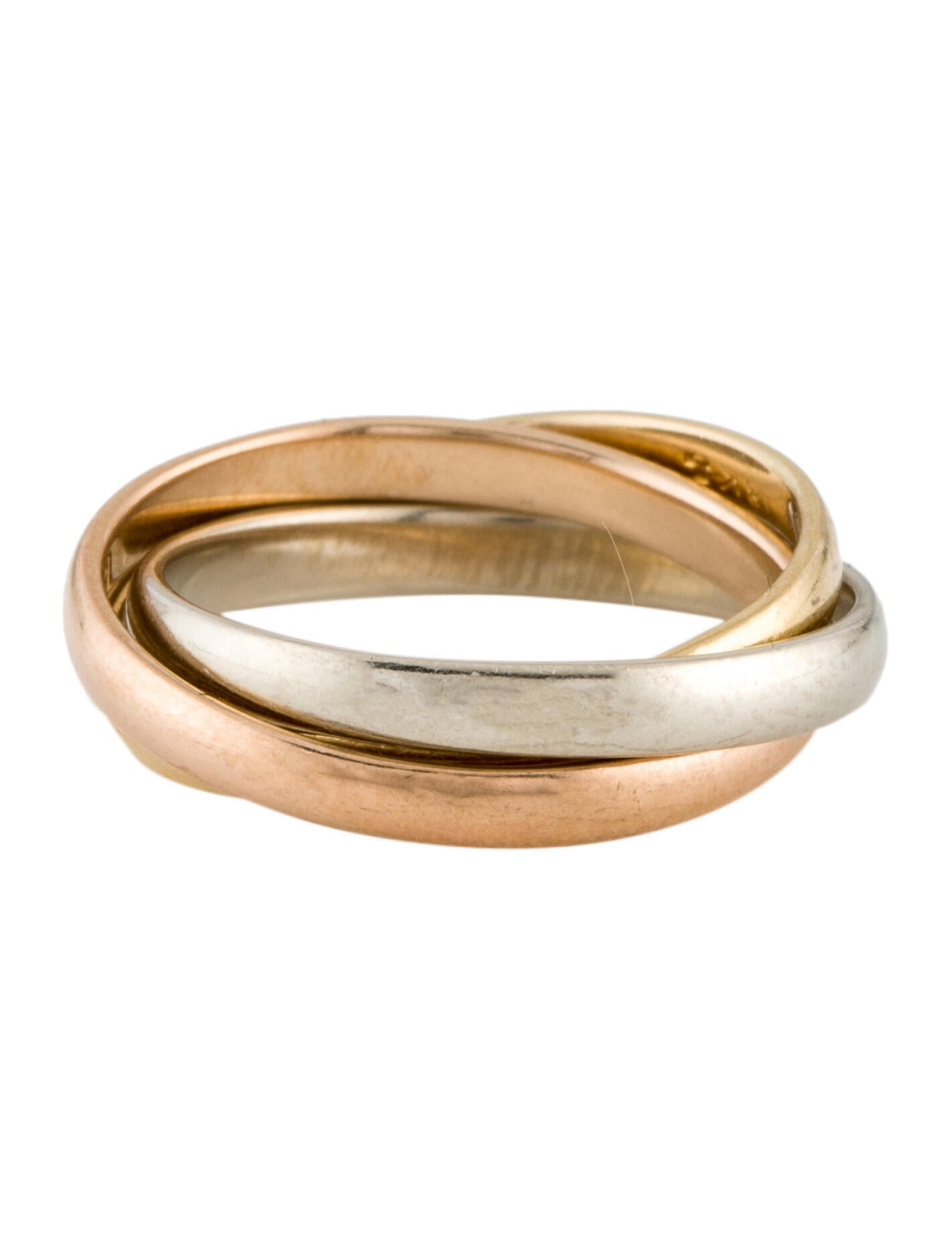Ring 18k Tri-Color Rolling Ring - 18K Yellow Gold Rolling Ring, Rings ...