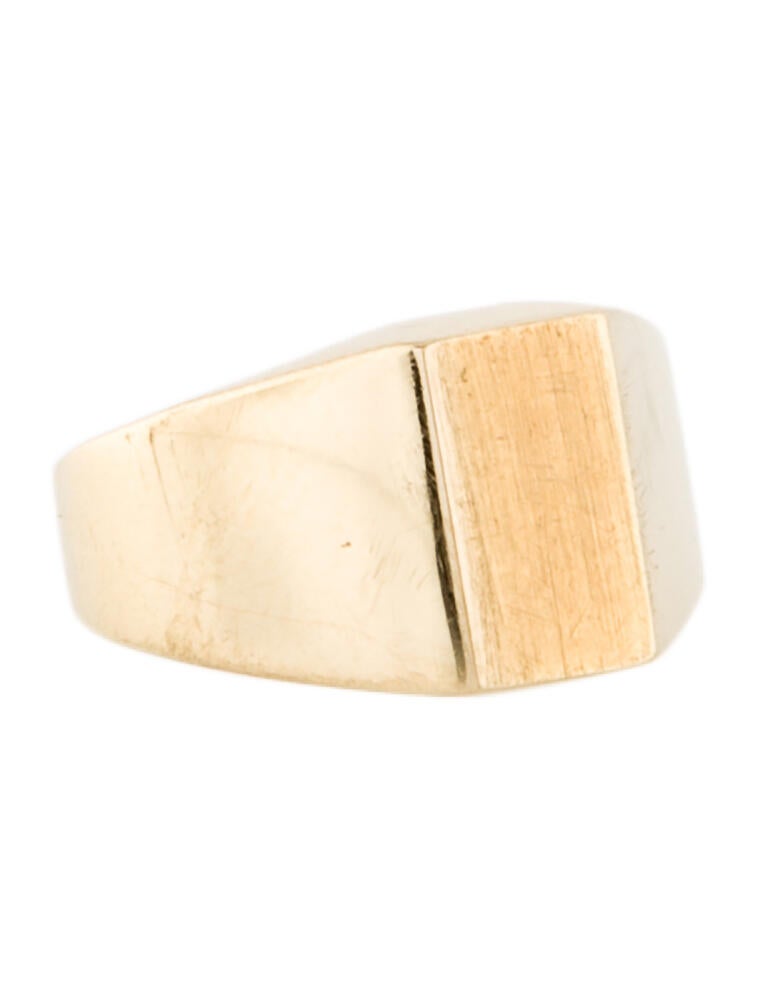 Ring 14K Rectangular Signet Ring - 14K Yellow Gold Signet Ring, Rings - RRING174564 | The RealReal