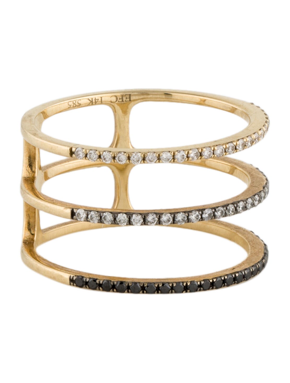 Pomellato Two Tone Diamond Tango Ring Band - Gold, 18K Rose Gold Band ...