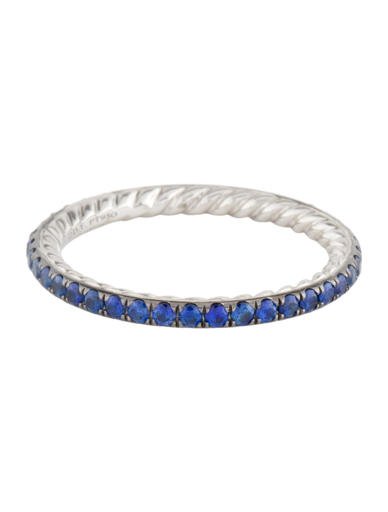 Ring 18K Sapphire Eternity Band - Blue, 18K White Gold Eternity Band ...
