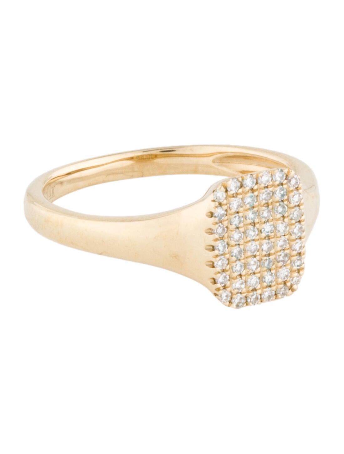 Ring 14K Diamond Signet Ring - Signet Ring, Rings - RRING193574 | The ...