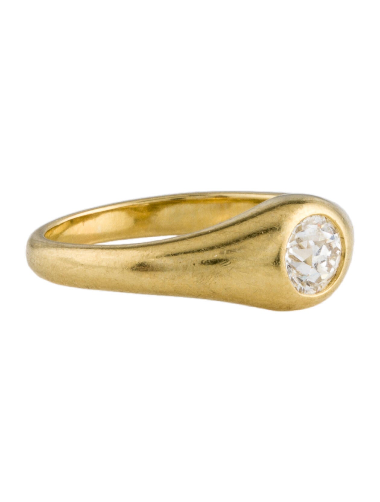 Ring Julius Cohen Ring 18K Diamond Roman Signet Ring - 18K Yellow Gold ...