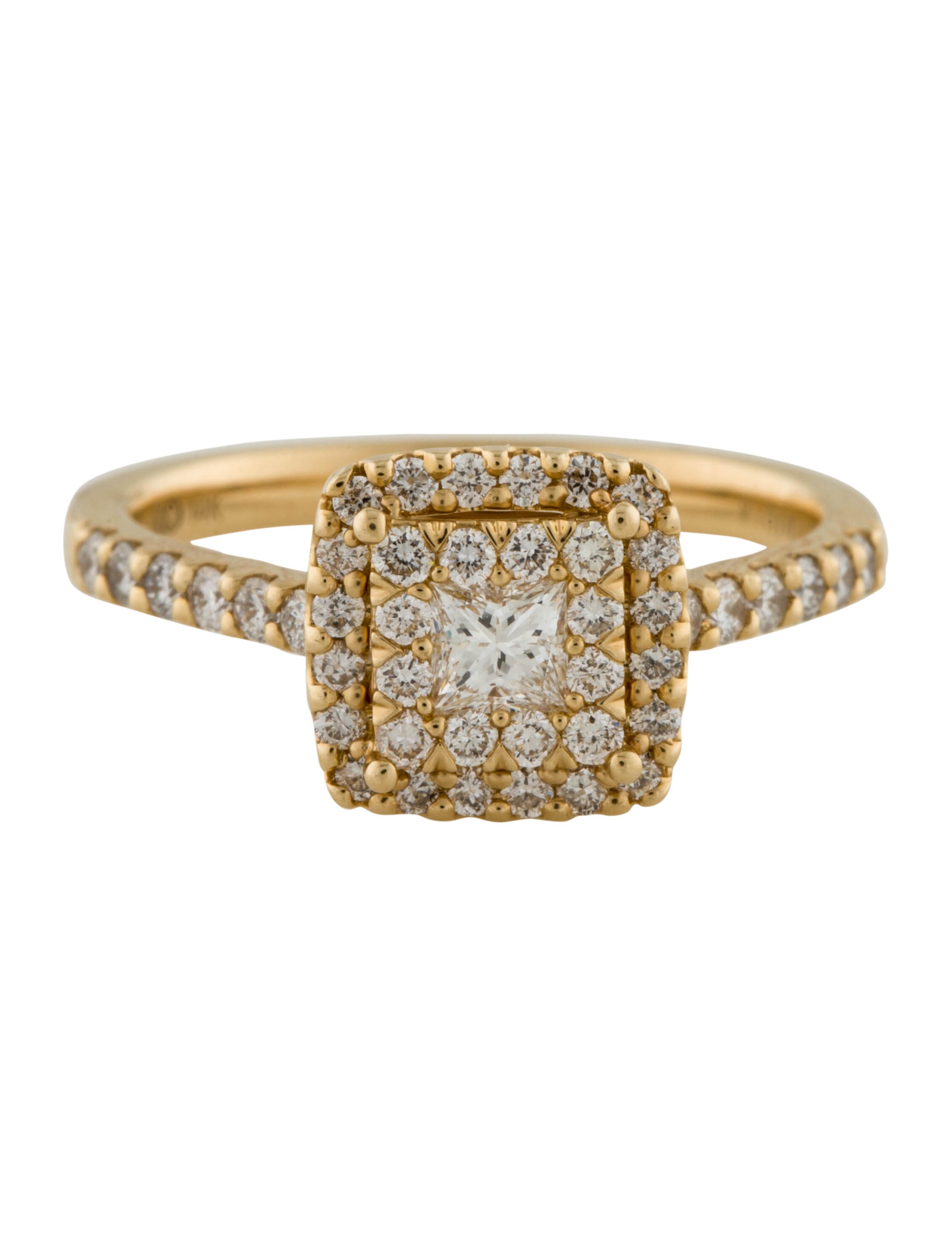 Ring 1.61ct Lab-Grown Diamond Engagement Ring - 14K Yellow Gold ...