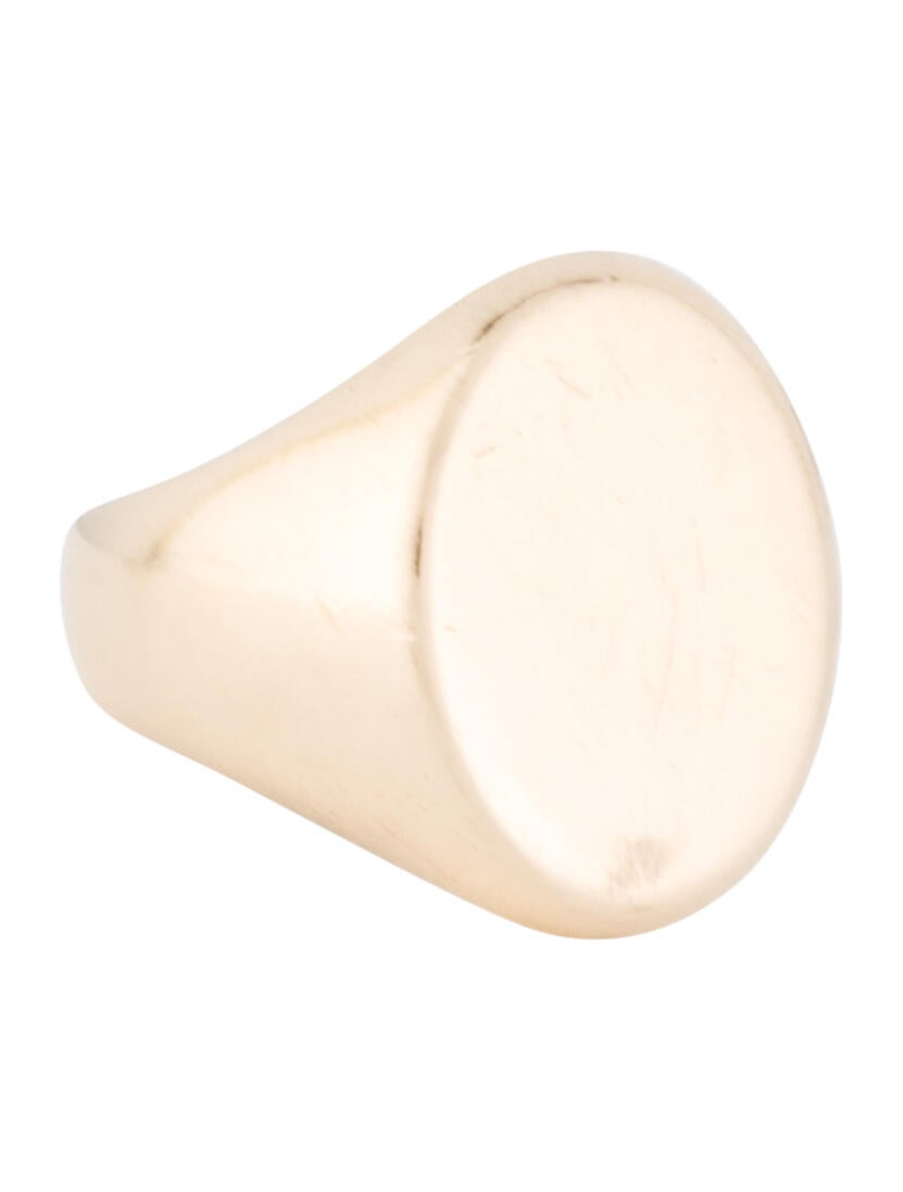 Ring 14K Oval Signet Ring - 14K Yellow Gold Signet Ring, Rings ...