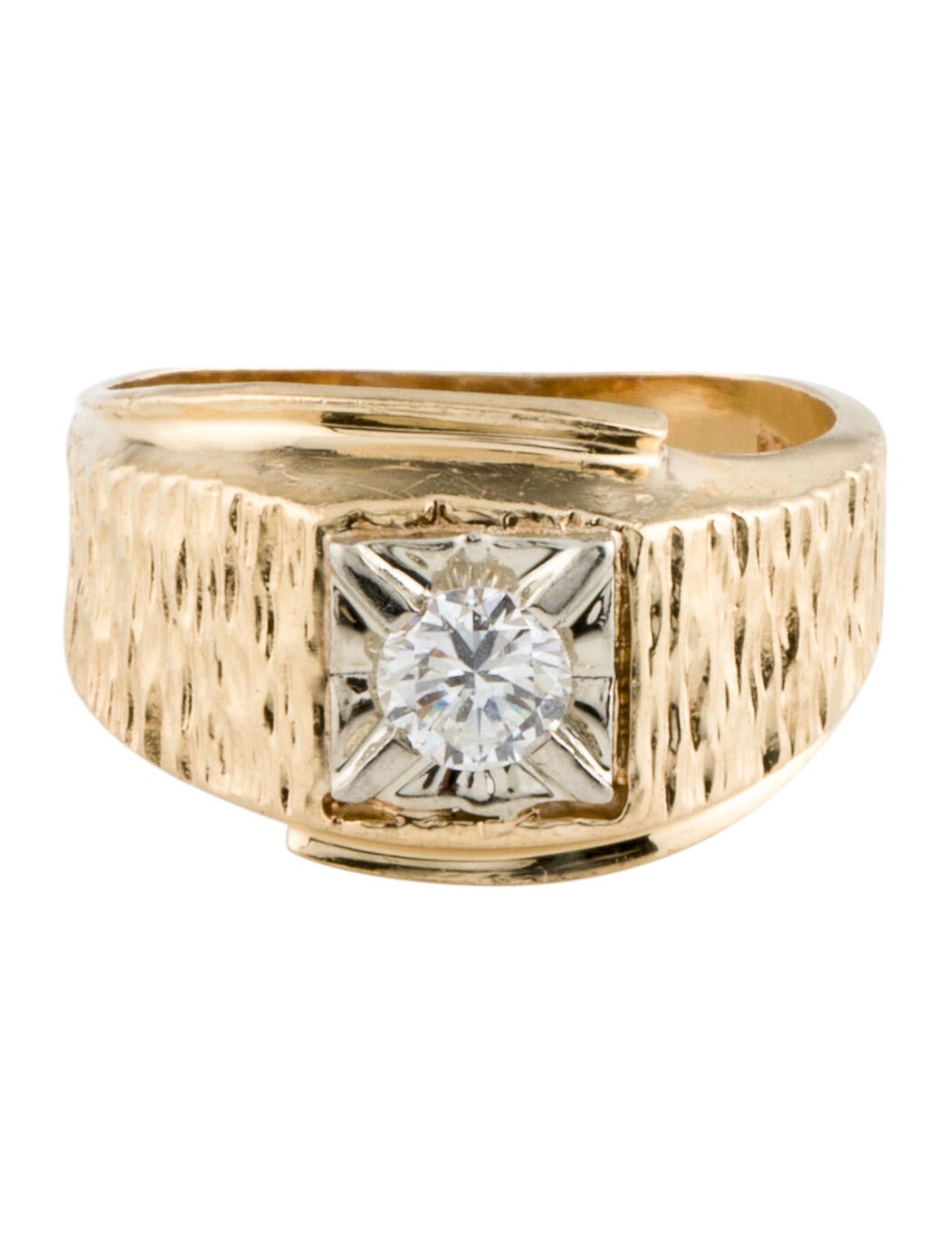 Erica Courtney 18K Diamond Letter M Signet Ring - 18K Yellow Gold ...