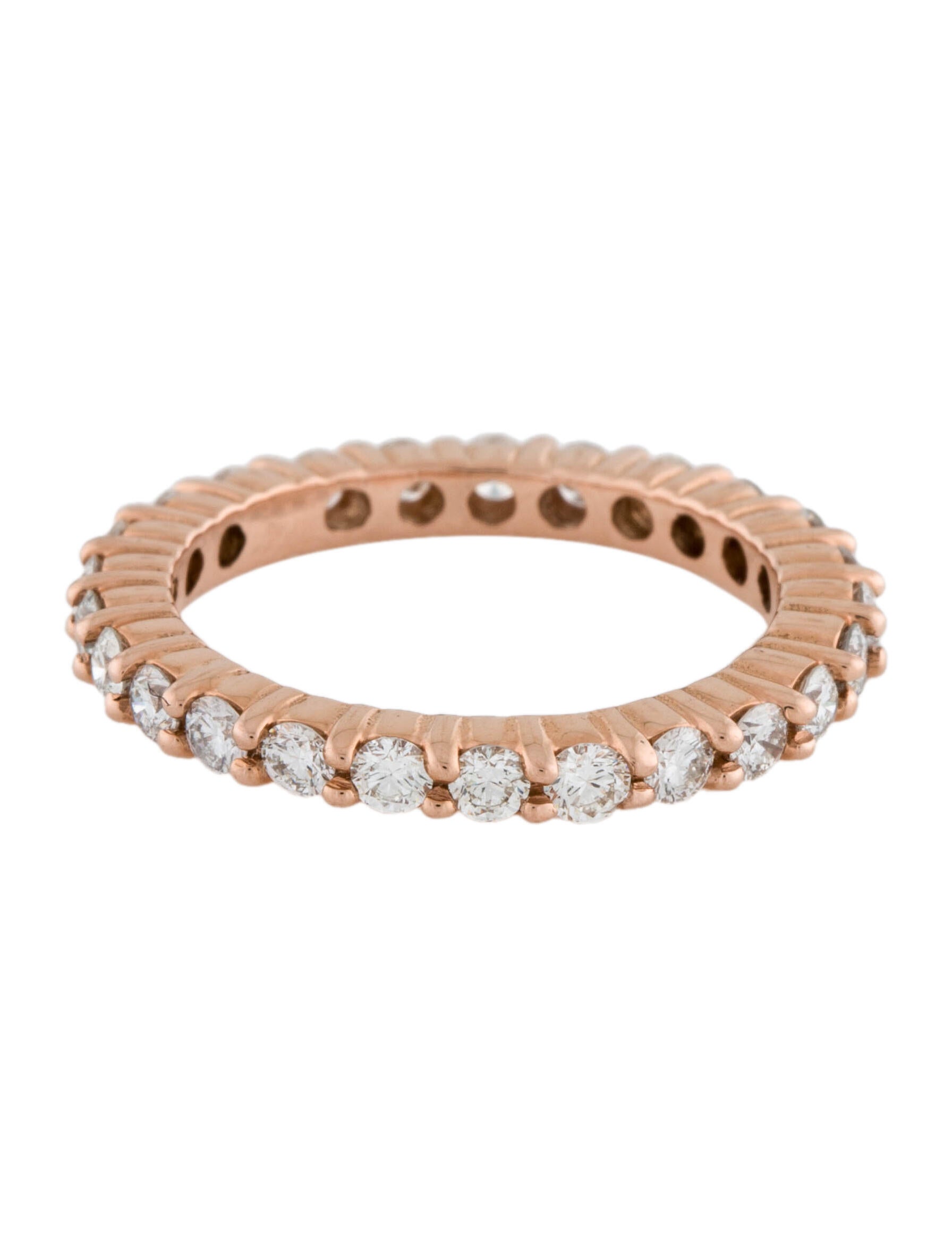 Ring 14K Diamond Eternity Band - 14K Rose Gold Eternity Band, Rings ...