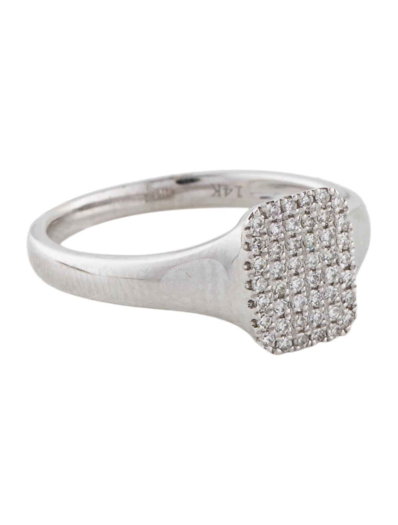 Ring 14K Diamond Signet Ring - Signet Ring, Rings - RRING218233 | The ...
