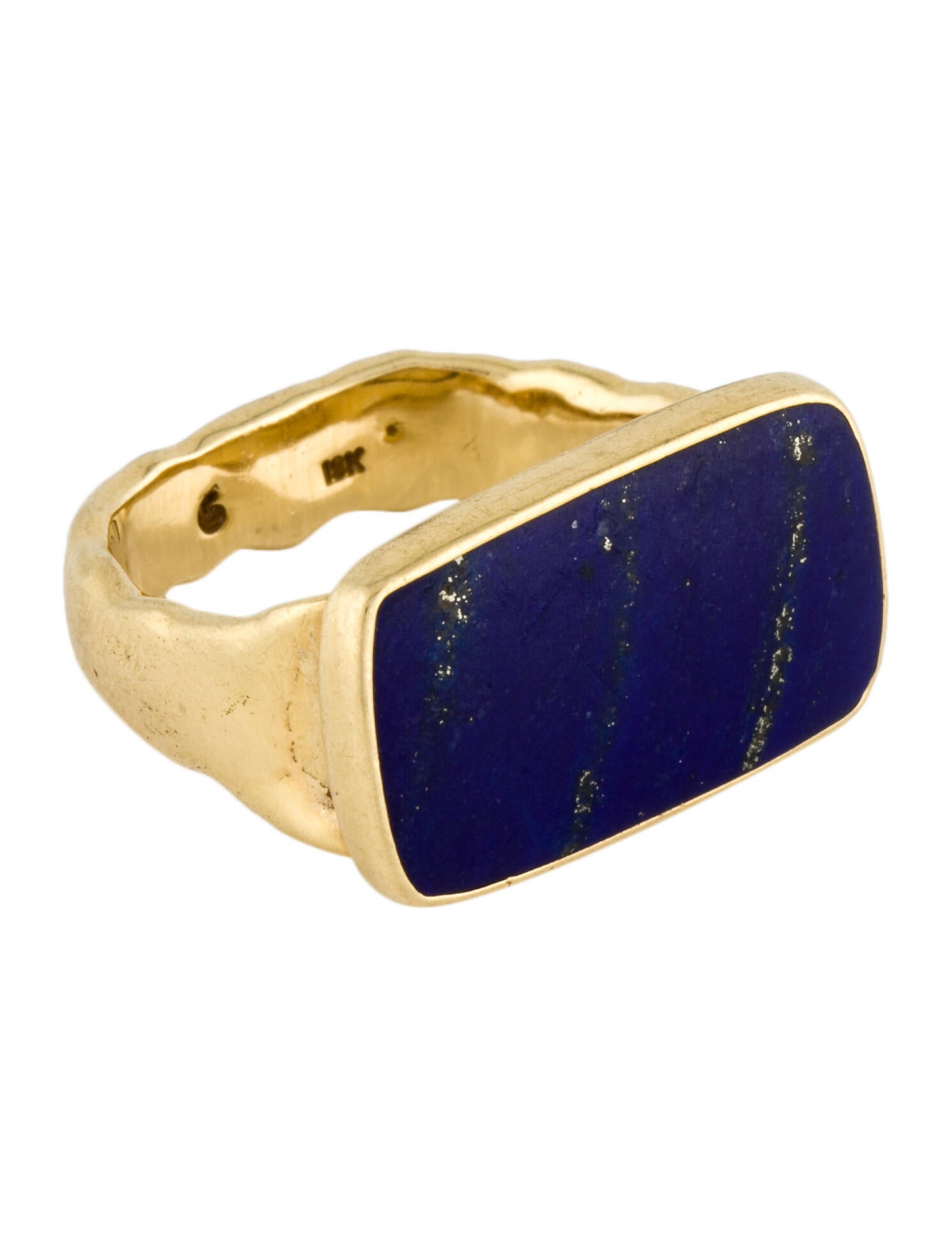 Ring 18K Lapis Lazuli Signet Ring - 18K Yellow Gold Signet Ring, Rings ...