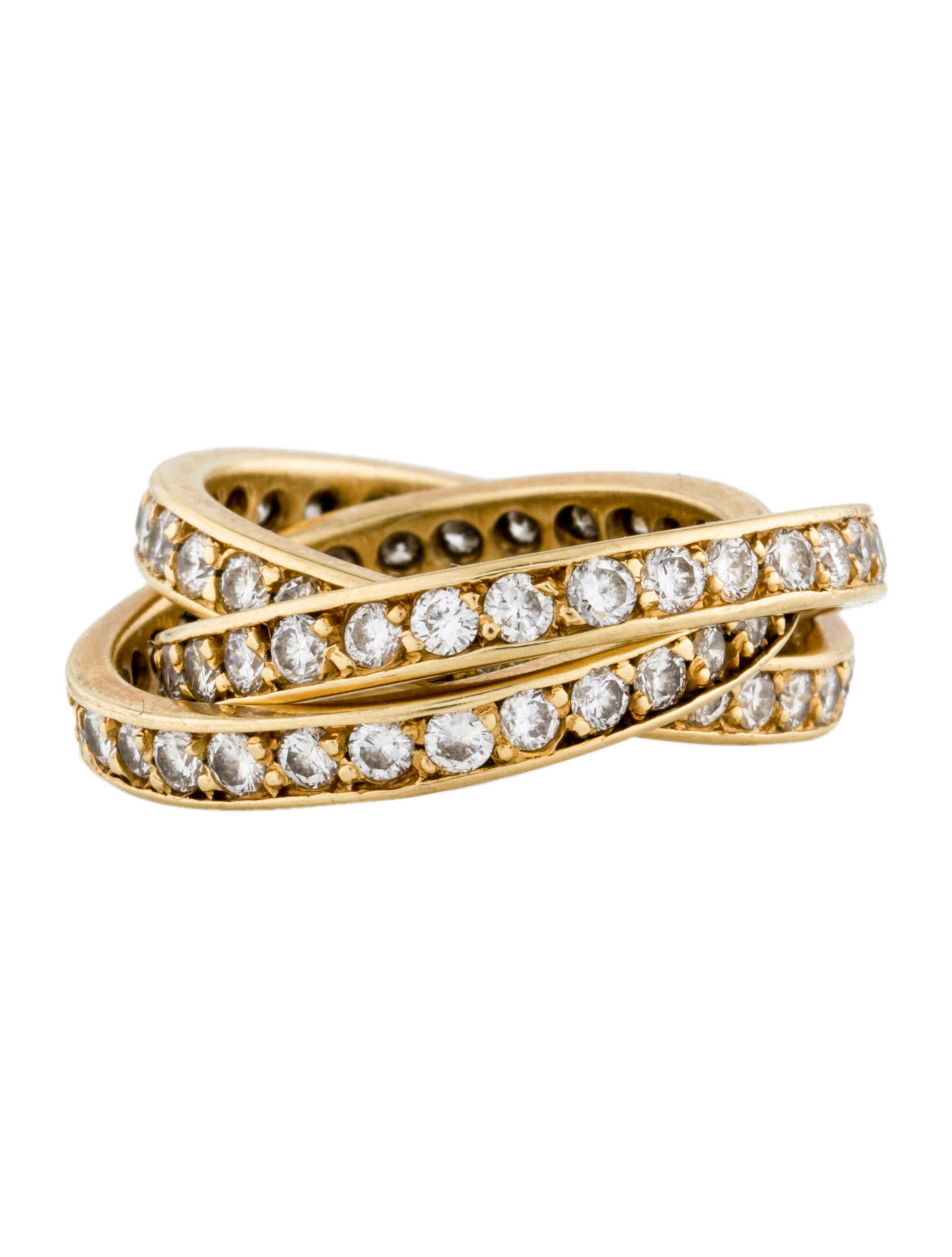 Cartier Diamond Rolling Ring - Gold, 18K Yellow Gold Rolling Ring ...