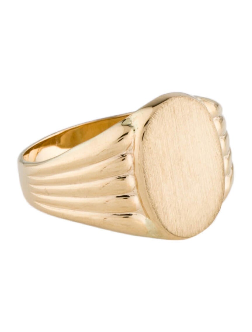 Ring 14K Oval Signet - Signet Ring, Rings - RRING224865 | The RealReal