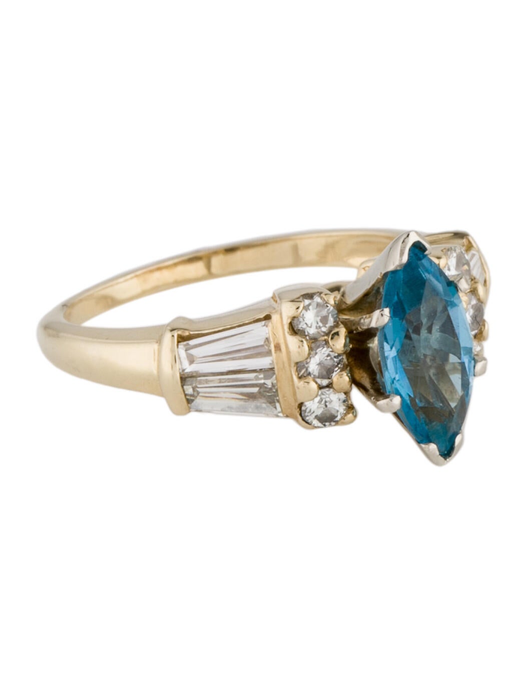 Ring 18K 33.18ct Topaz Cocktail Ring - 18K White Gold Cocktail Ring ...