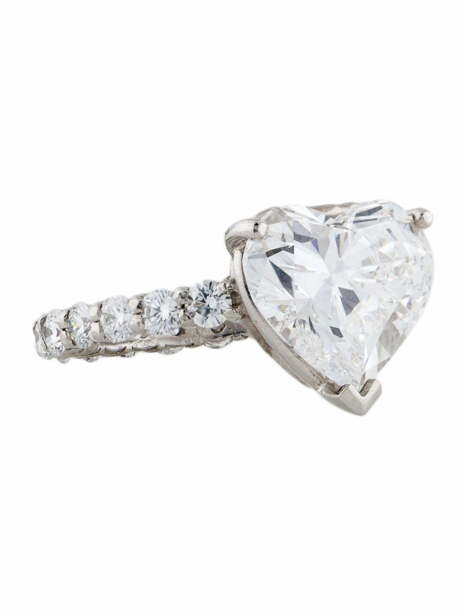 Ring Platinum 5.29ct Heart-Shaped Diamond Engagement Ring - 950 ...