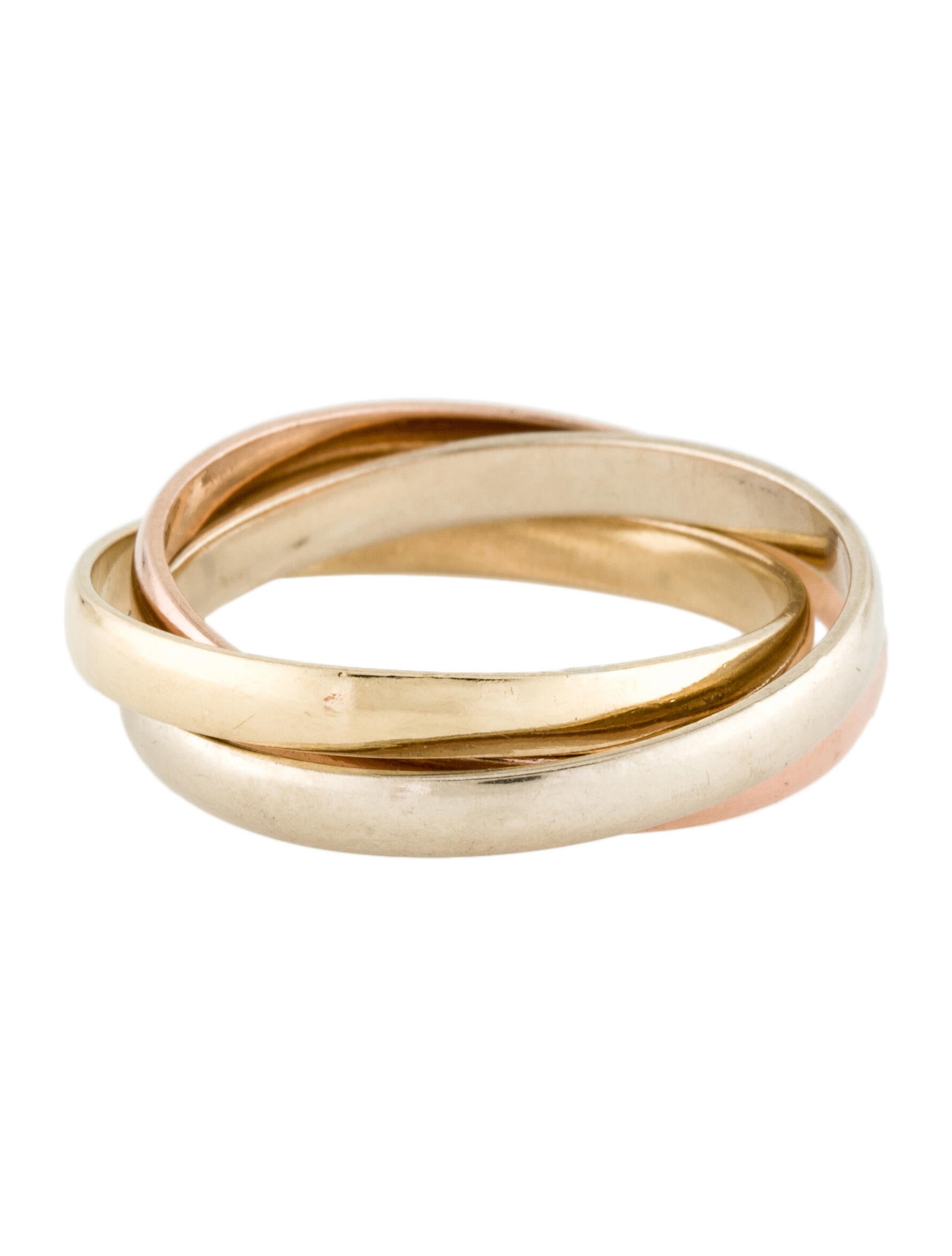 Ring 14K Tri-Color Rolling Ring - 14K Yellow Gold Rolling Ring, Rings ...