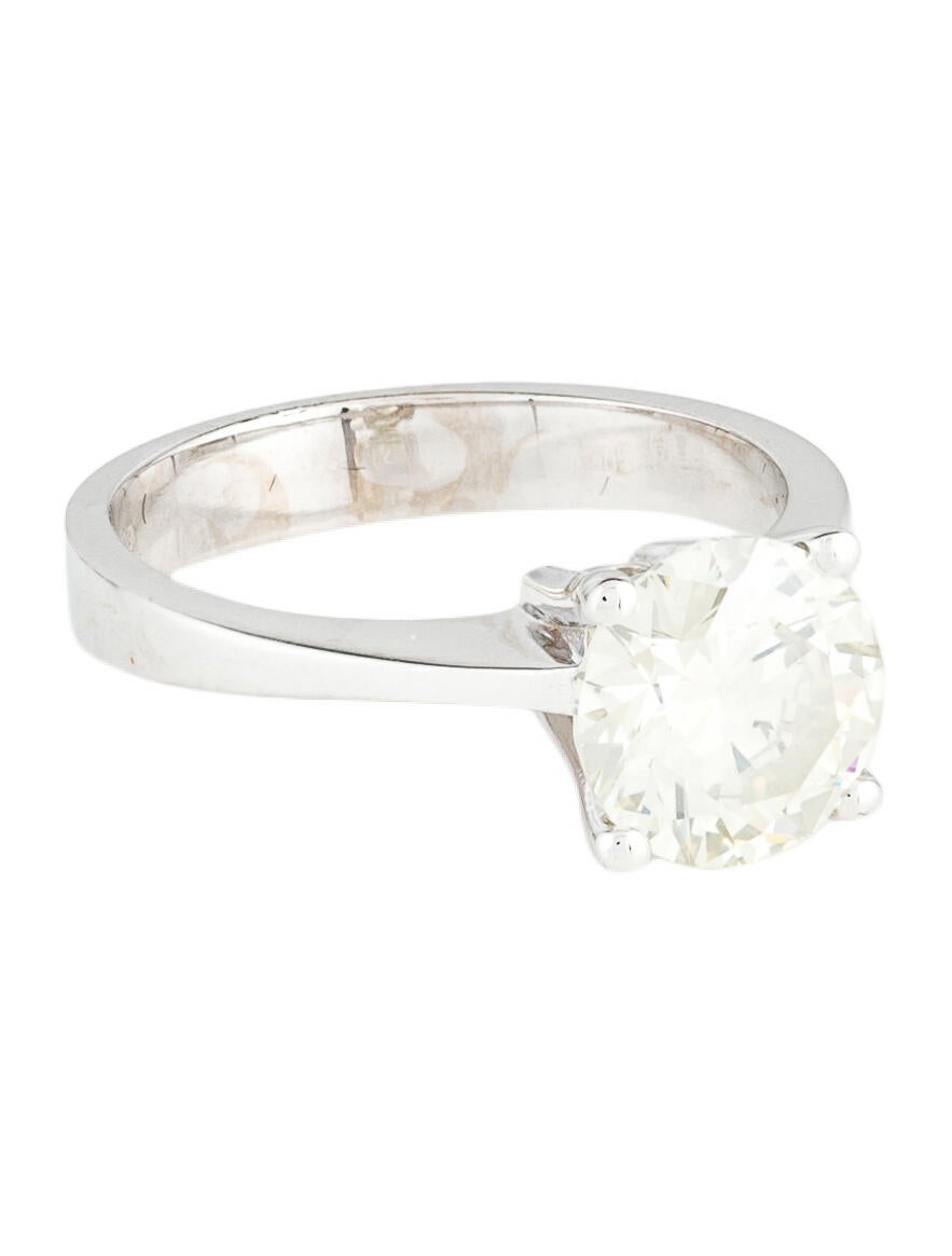 Ring 2.30ct Diamond Engagement Ring - Rhodium-Plated 14K White Gold Engagement Ring, Rings ...