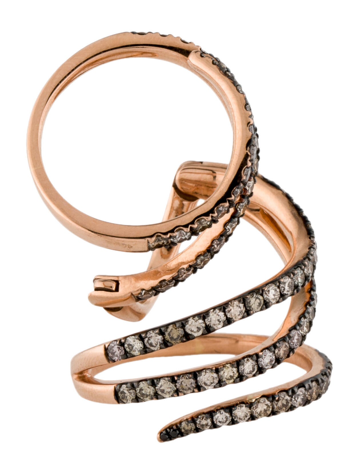 Ring 18K 1.64ctw Diamond Flex Band - 18K Rose Gold Band, Rings ...