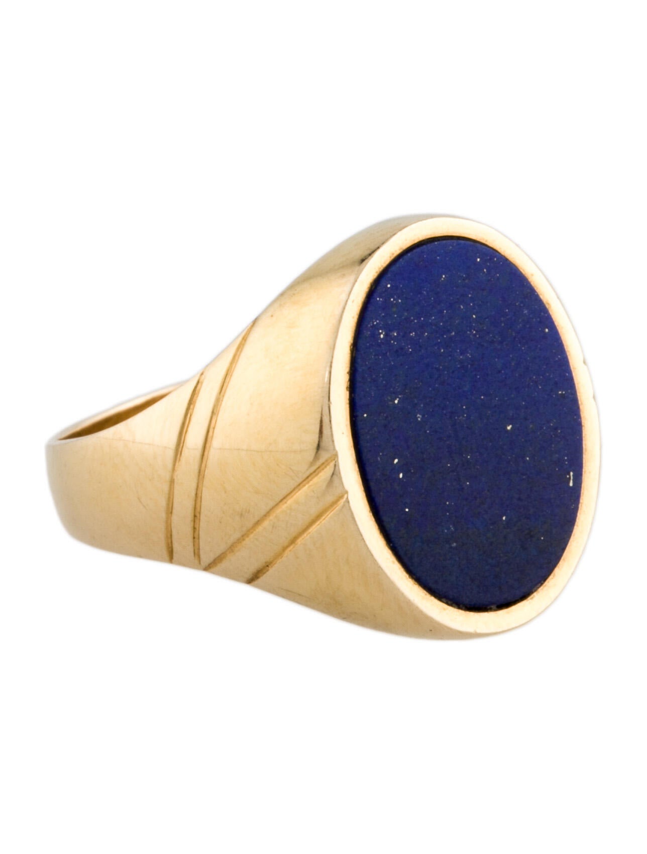 Ring 14K Lapis Lazuli Signet Ring - 14K Yellow Gold Signet Ring, Rings ...