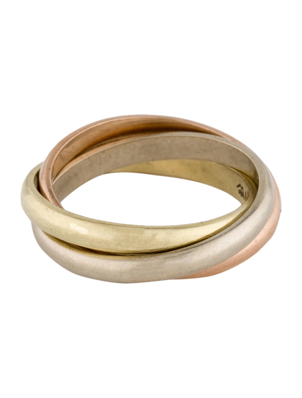 Ring 14K Tri-Color Rolling Ring - 14K Yellow Gold Rolling Ring, Rings ...