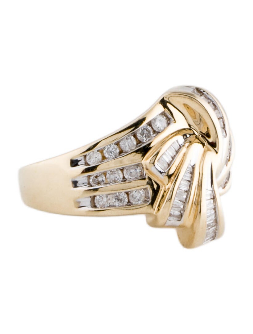 Ring 14K Diamond Cocktail Ring - Rhodium-Plated 14K White Gold Cocktail ...