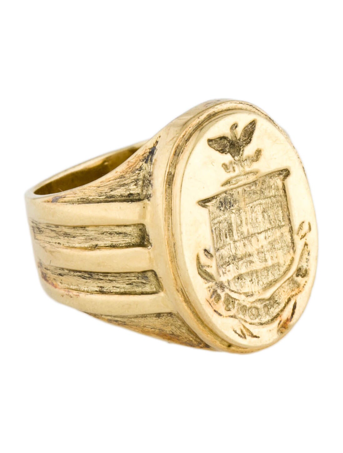 Ring 18K Signet Ring - 18K Yellow Gold Signet Ring, Rings - RRING235713 ...