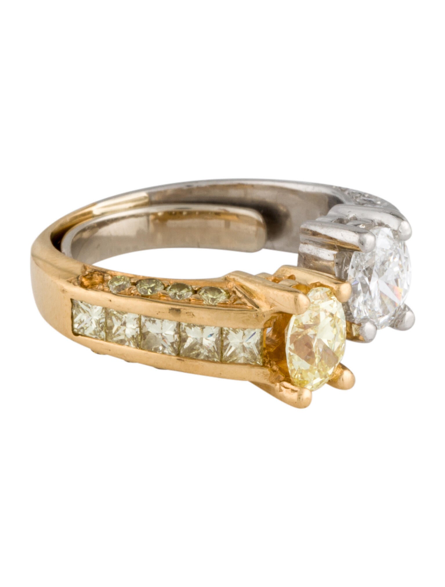 Ring 14K 1.12ct Diamond Cocktail Ring - 14K White Gold Cocktail Ring ...