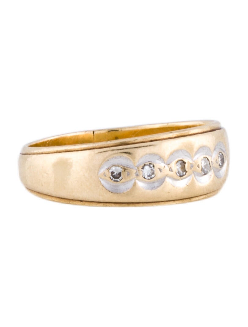 Ring 14K Dome Band - 14K Yellow Gold Band, Rings - RRING265855 | The ...