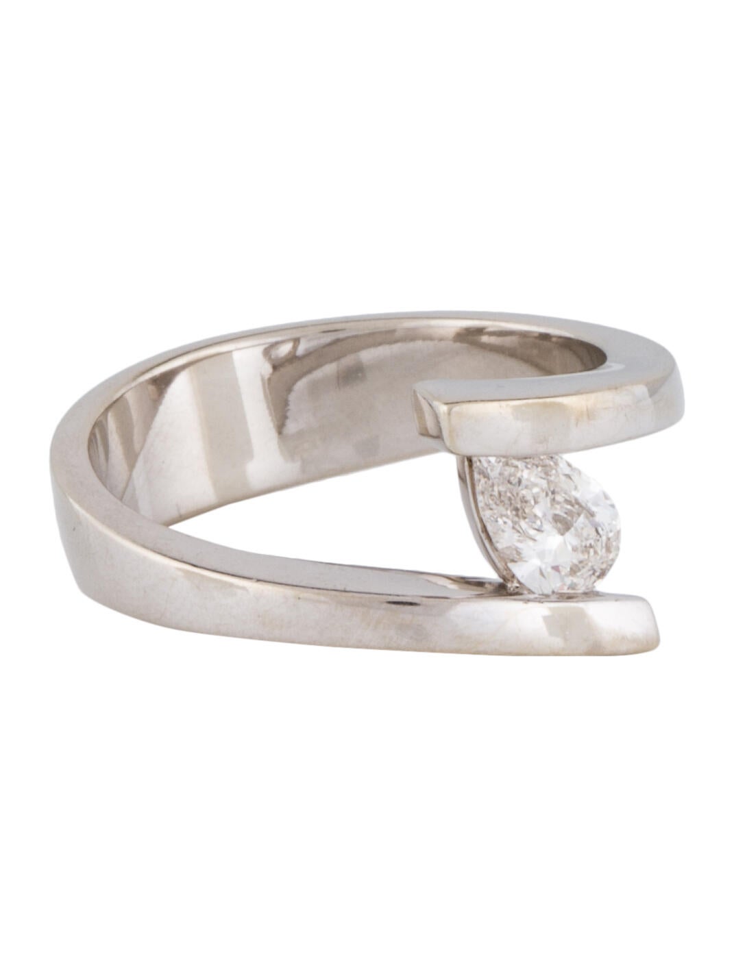 Ring 14K Diamond Tension Band - 14K White Gold Band, Rings ...