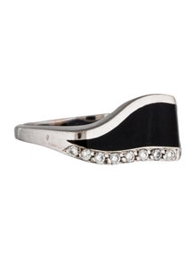 Ring Bernard K. Passman Coral and Diamond Riverwalk Ring - 18K White ...