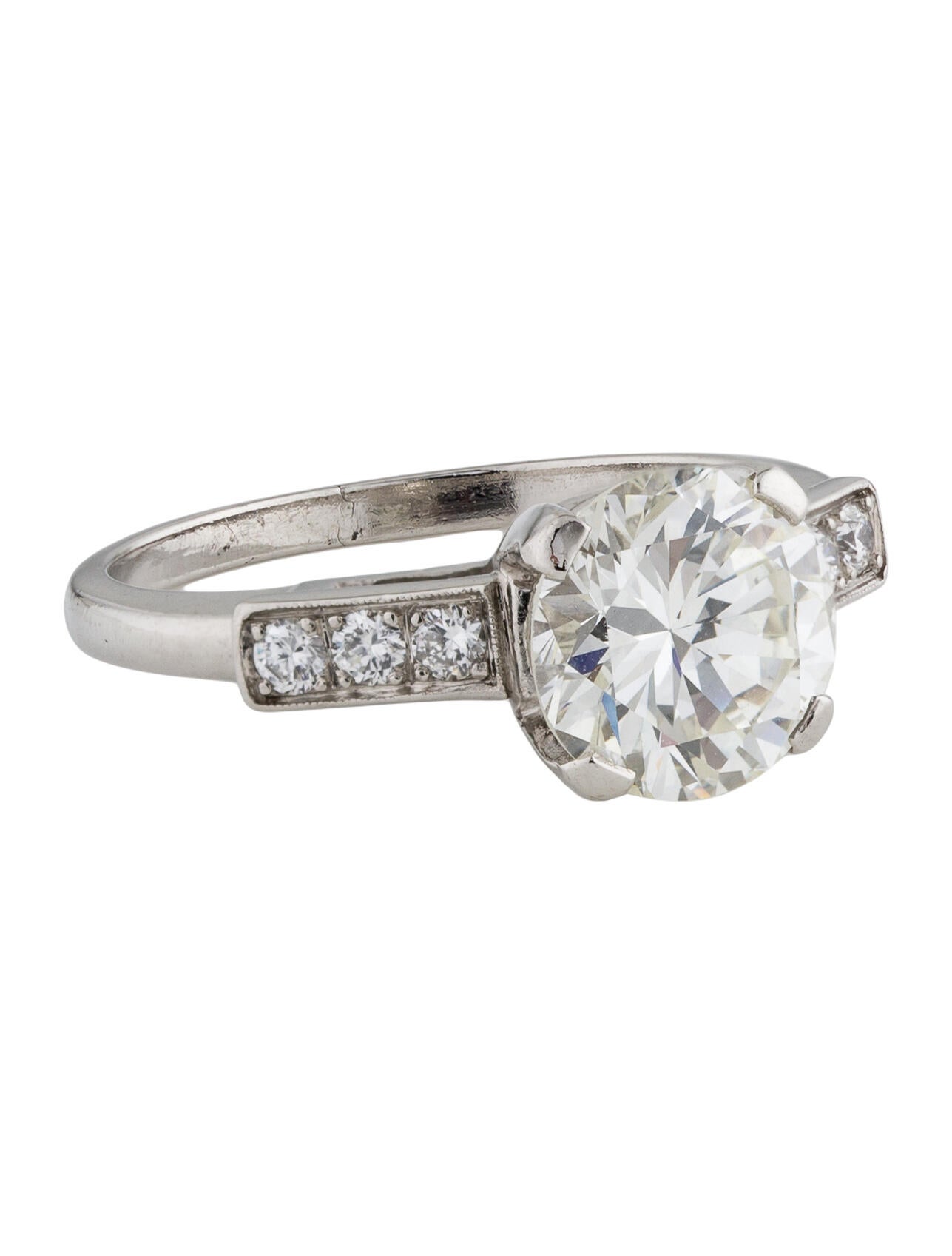 Engagement Ring Platinum 1.70ct Diamond Engagement Ring - 950 Platinum ...