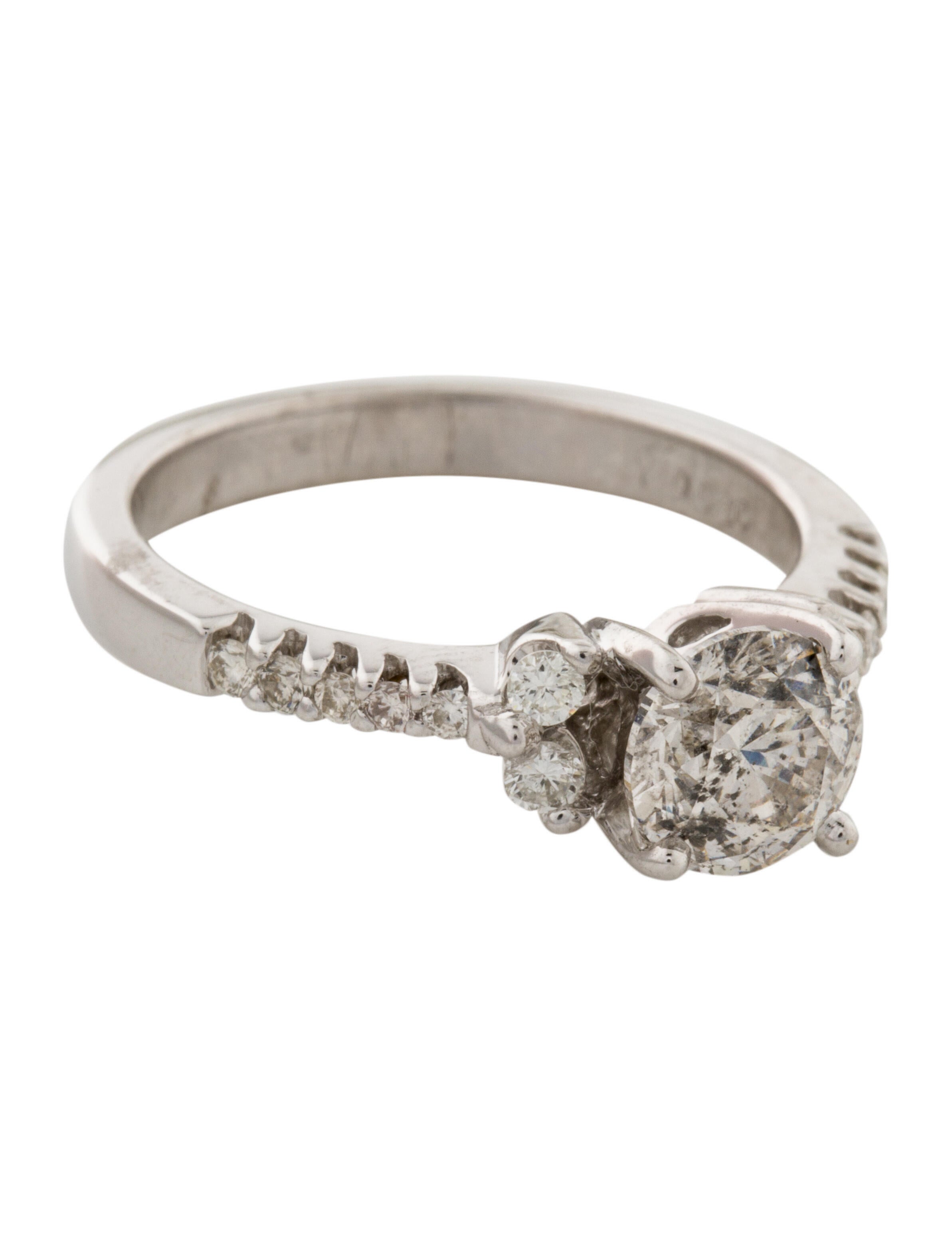 Engagement Ring Platinum 1.59ct. Diamond Halo Engagement Ring - 900 Platinum Engagement Ring ...