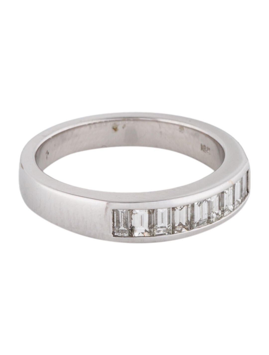 Ring 18K Diamond Band - Rhodium-Plated 18K White Gold Band, Rings ...