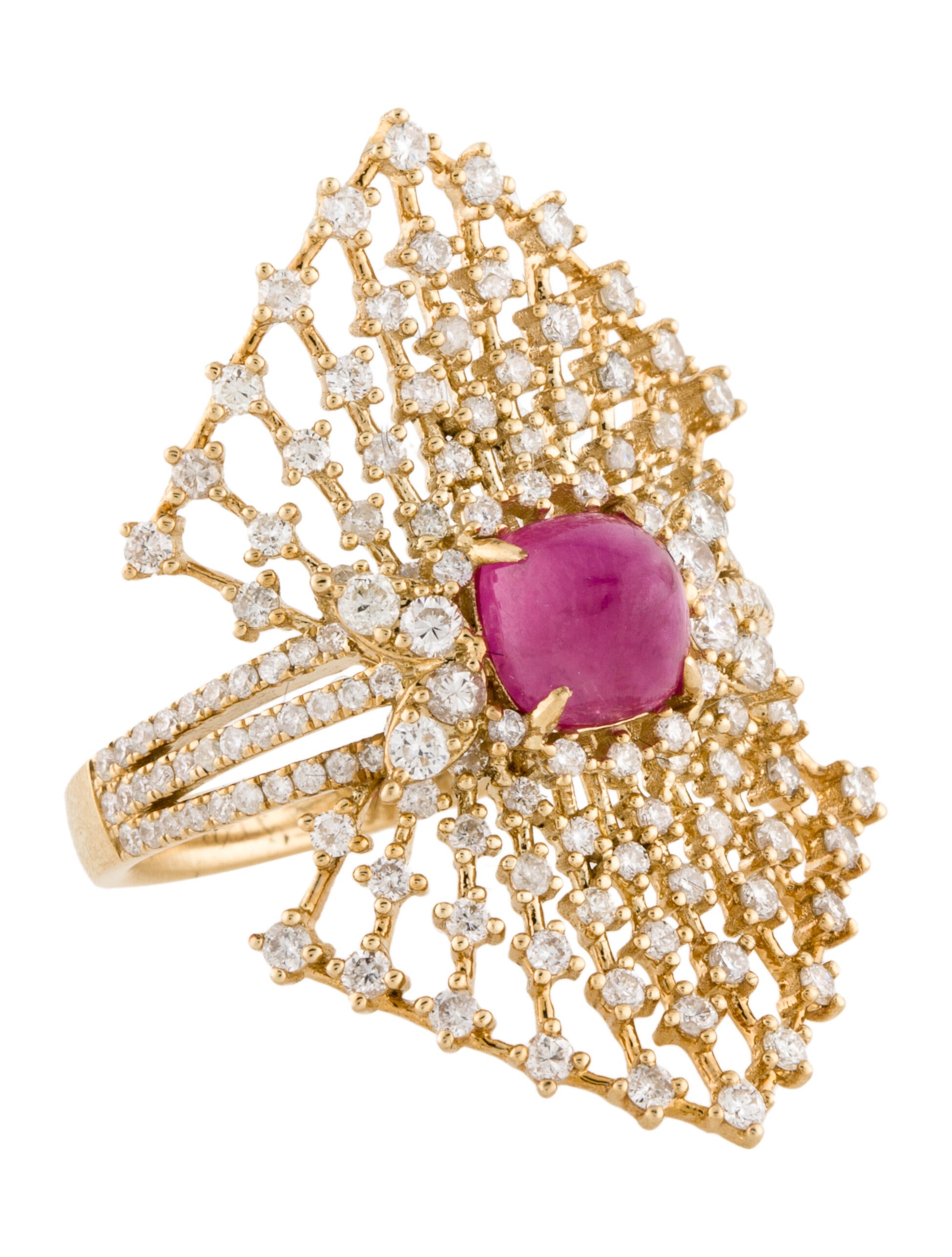 Ring Michael Christoff 18K 3.50ct Sapphire & Diamond Cocktail RIng ...