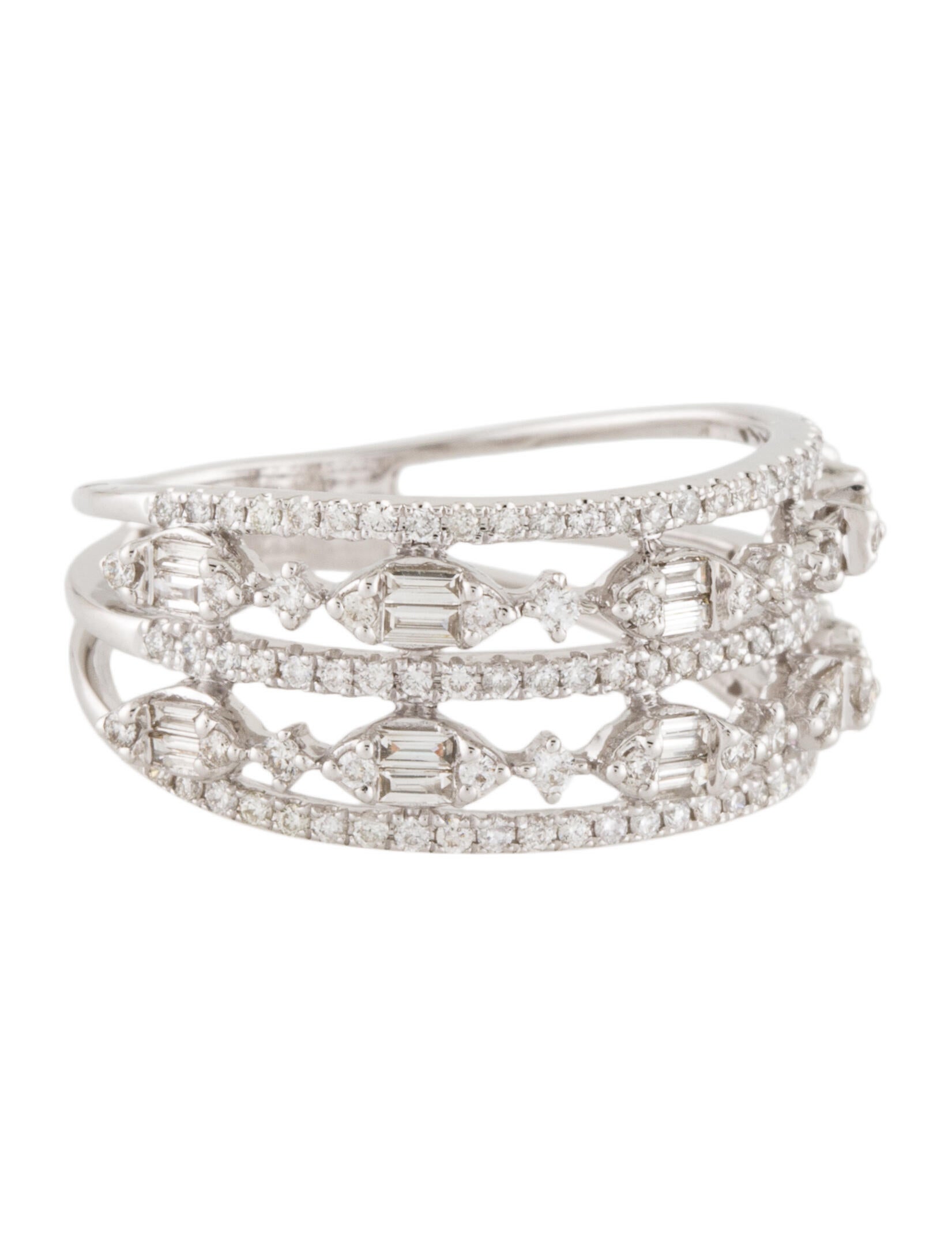 Versace Diamond Band Ring - 18K White Gold Band, Rings | The RealReal