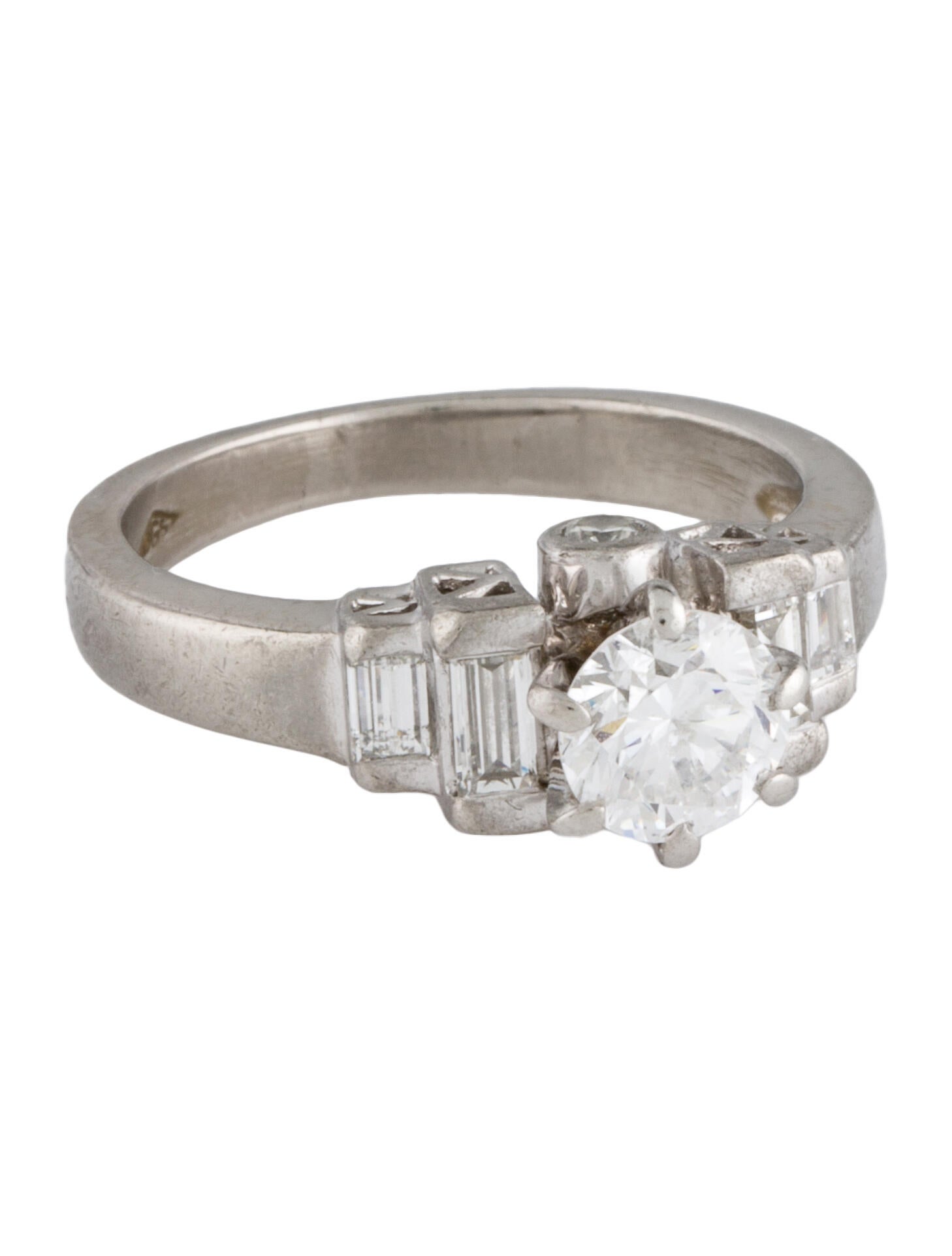 Ring Platinum Diamond Engagement Ring - 900 Platinum Engagement Ring ...