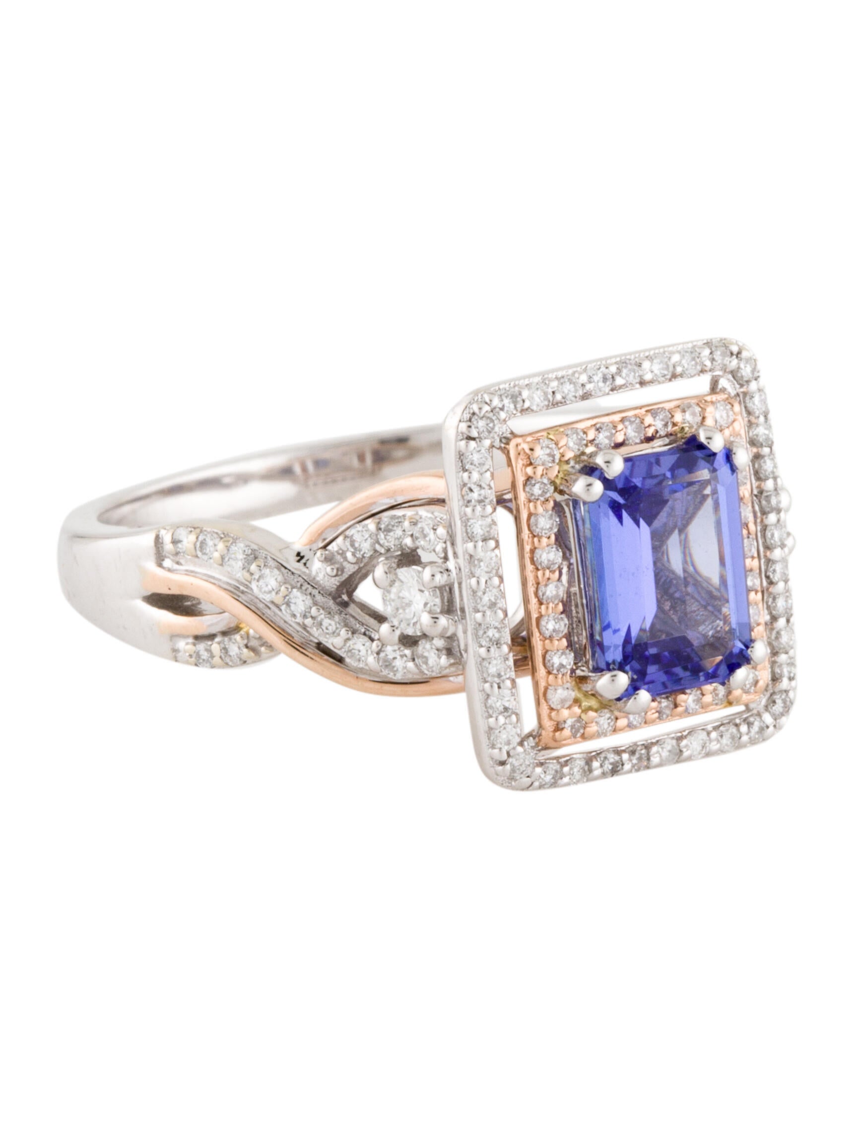 Ring 18K 2.38ctw Sapphire & Diamond Cocktail Ring - 18K Yellow Gold ...