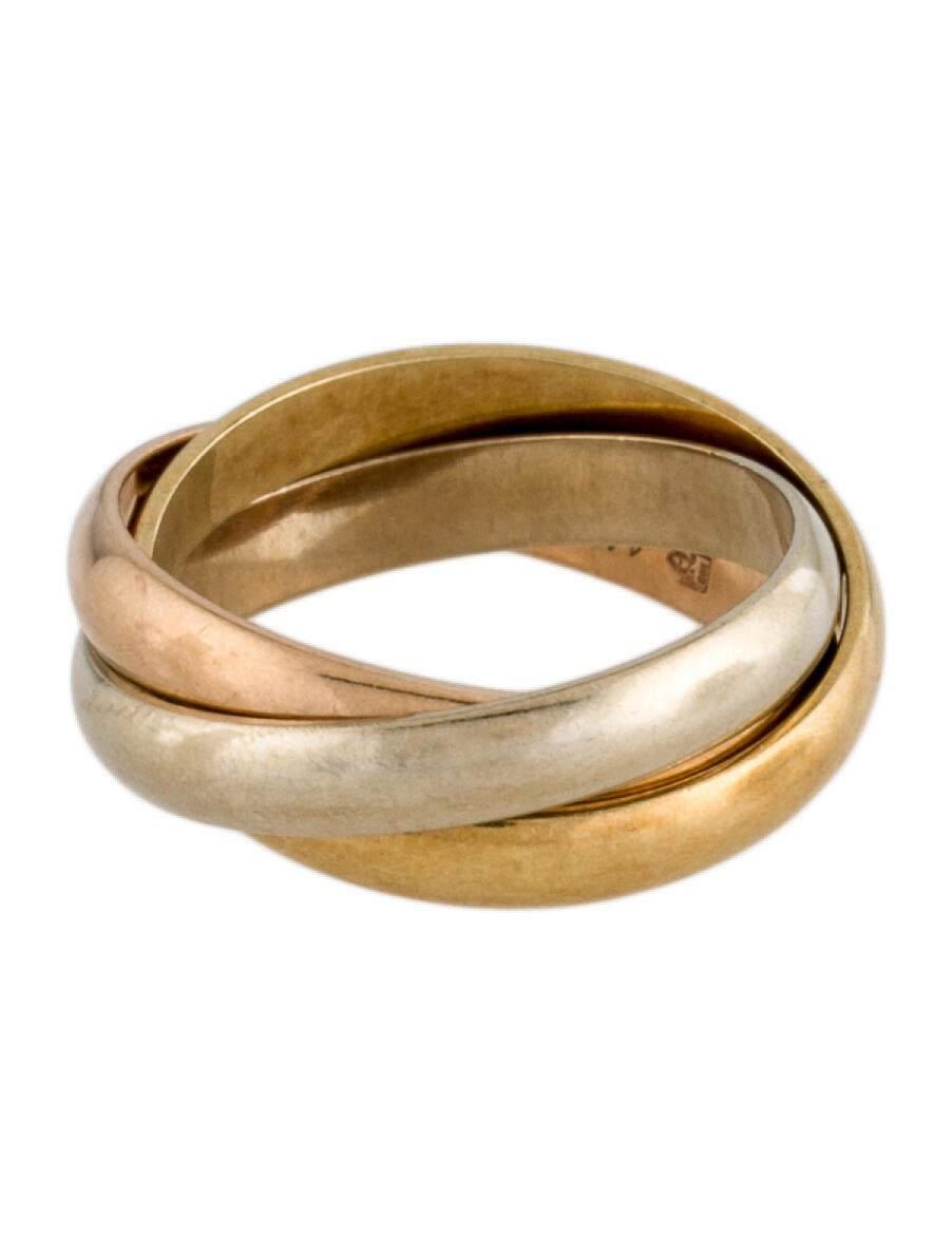 Ring Tri-Color Band - 18K Yellow Gold Rolling Ring, Rings | The RealReal