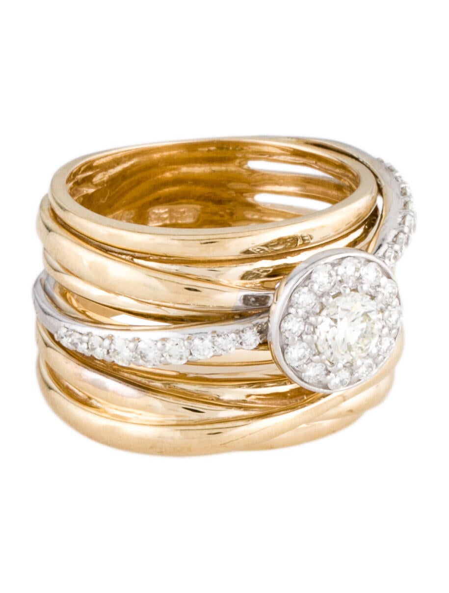 LALI Jewels Turquoise & Rhodolite Cocktail Ring - 14K Yellow Gold ...