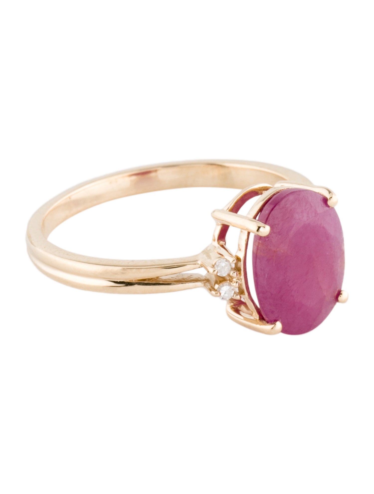 Ring 14K 2.25ct Ruby & Diamond Cocktail Ring - 14K Yellow Gold Cocktail ...