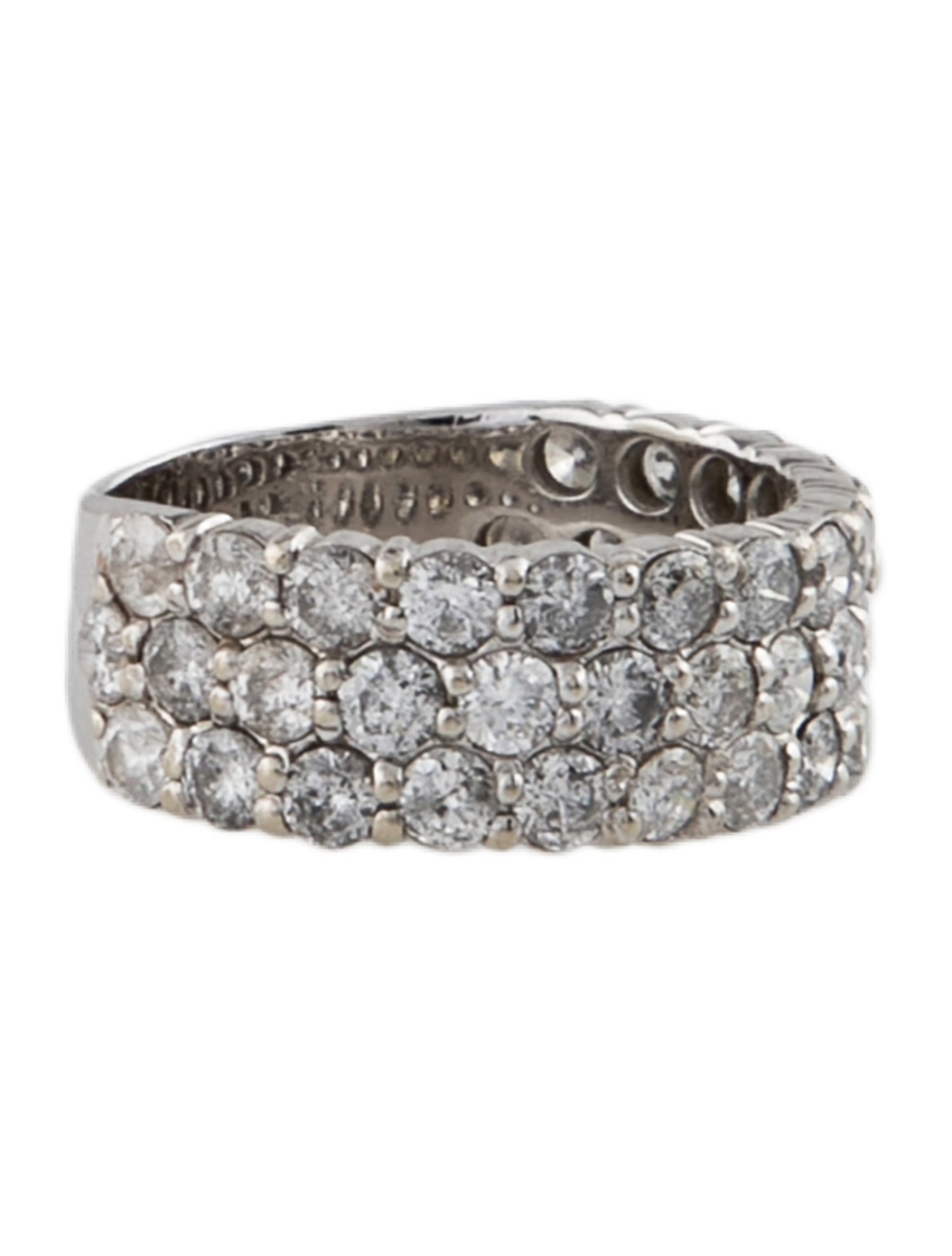 Ring 14K 1.97ctw Diamond Band - Rhodium-Plated 14K White Gold Band ...