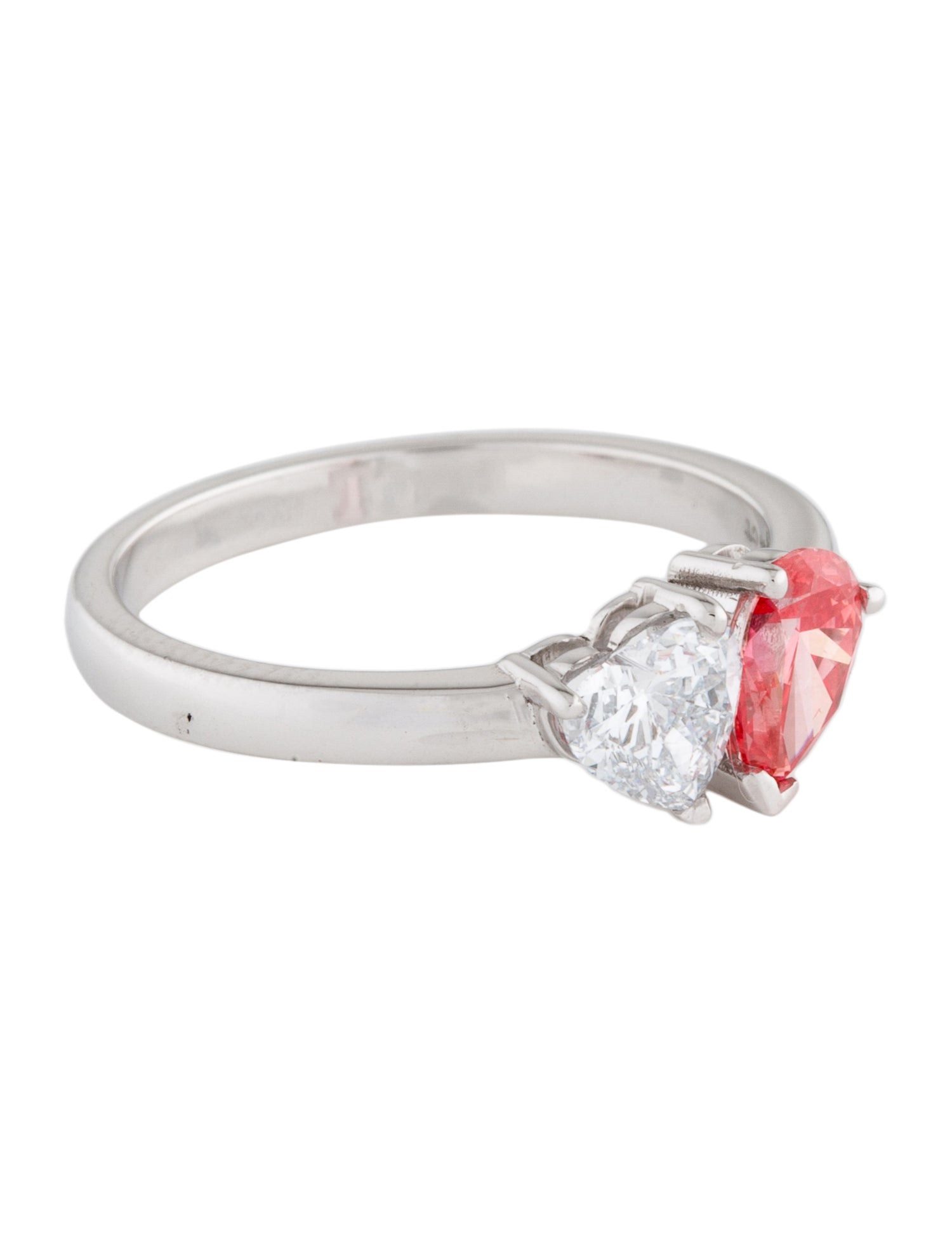 Ring 14K Two-Stone Lab-Grown Diamond Cocktail Ring - Rhodium-Plated 14K ...