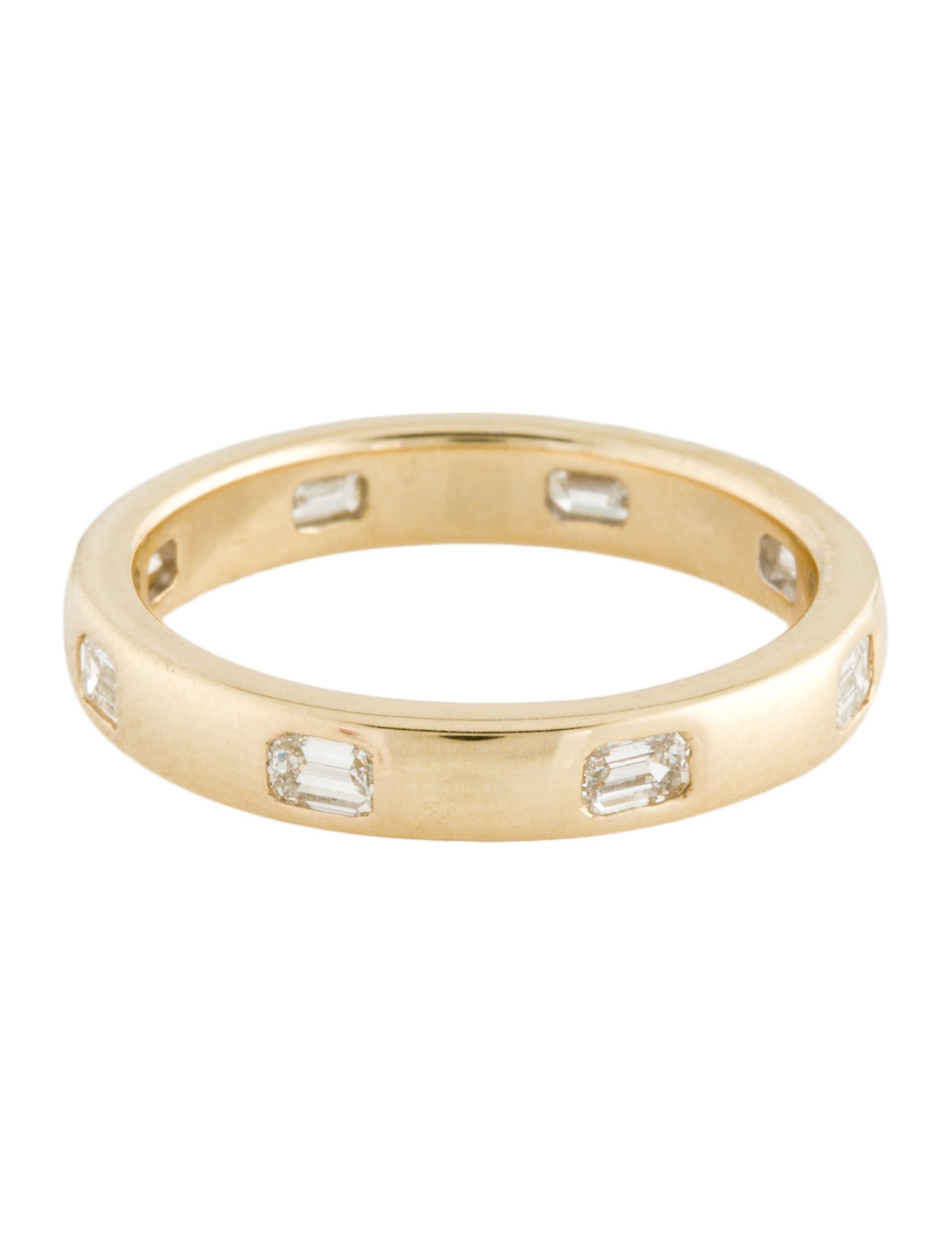 Ring 14K Diamond Band - 14K Yellow Gold Band, Rings - RRING244721 | The ...