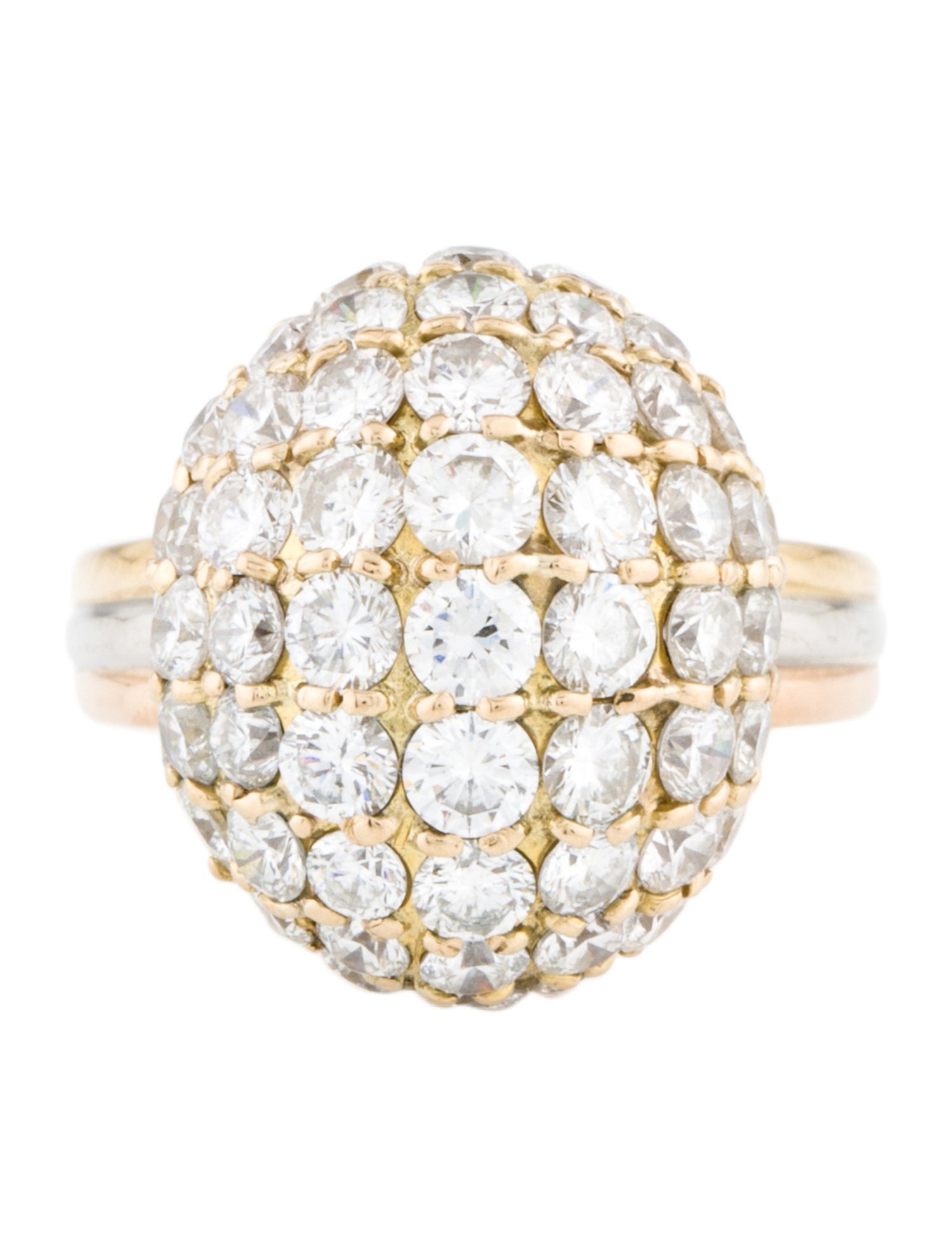 Ring 5.03ctw Diamond Cluster Cocktail Ring - Cocktail Ring, Rings ...